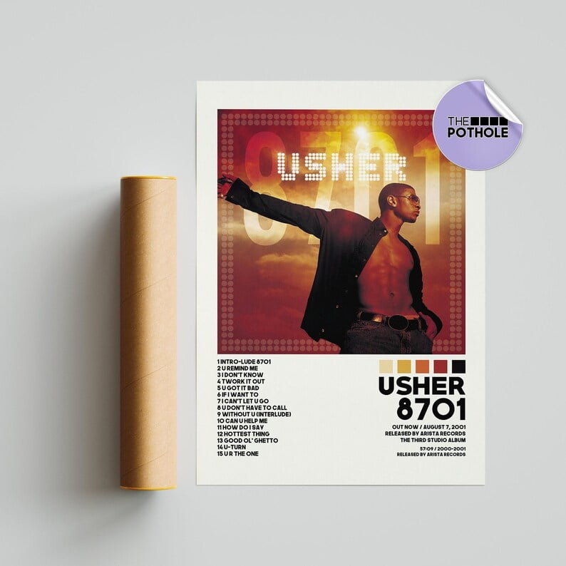 POSTER Usher Posters / 8701 Poster / Usher, 8701 / Album Cover Poster ...