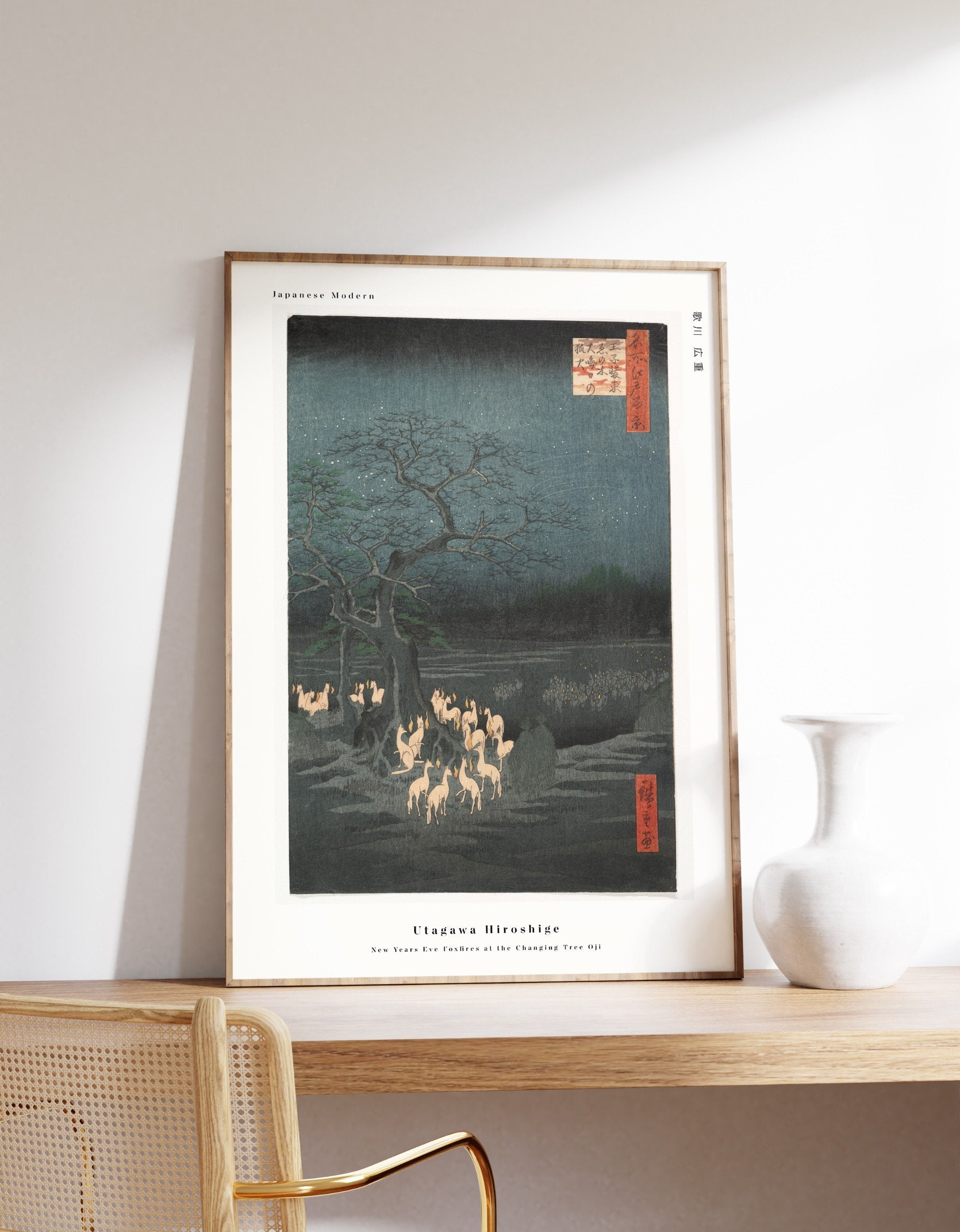 POSTER Utagawa Hiroshige Art Print | New Years Eve Foxfires at the ...