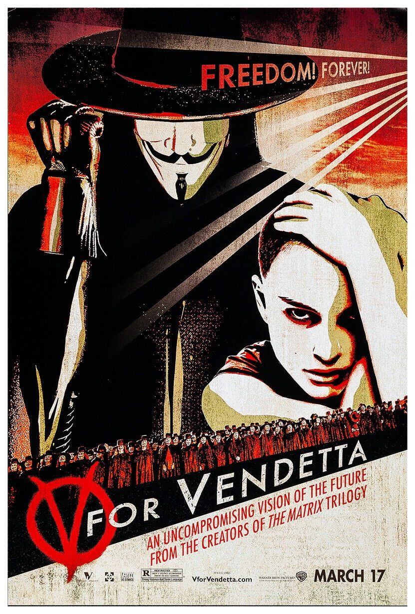 POSTER V for Vendetta - Natalie Portman - Movie Poster - 2006 - Teaser ...