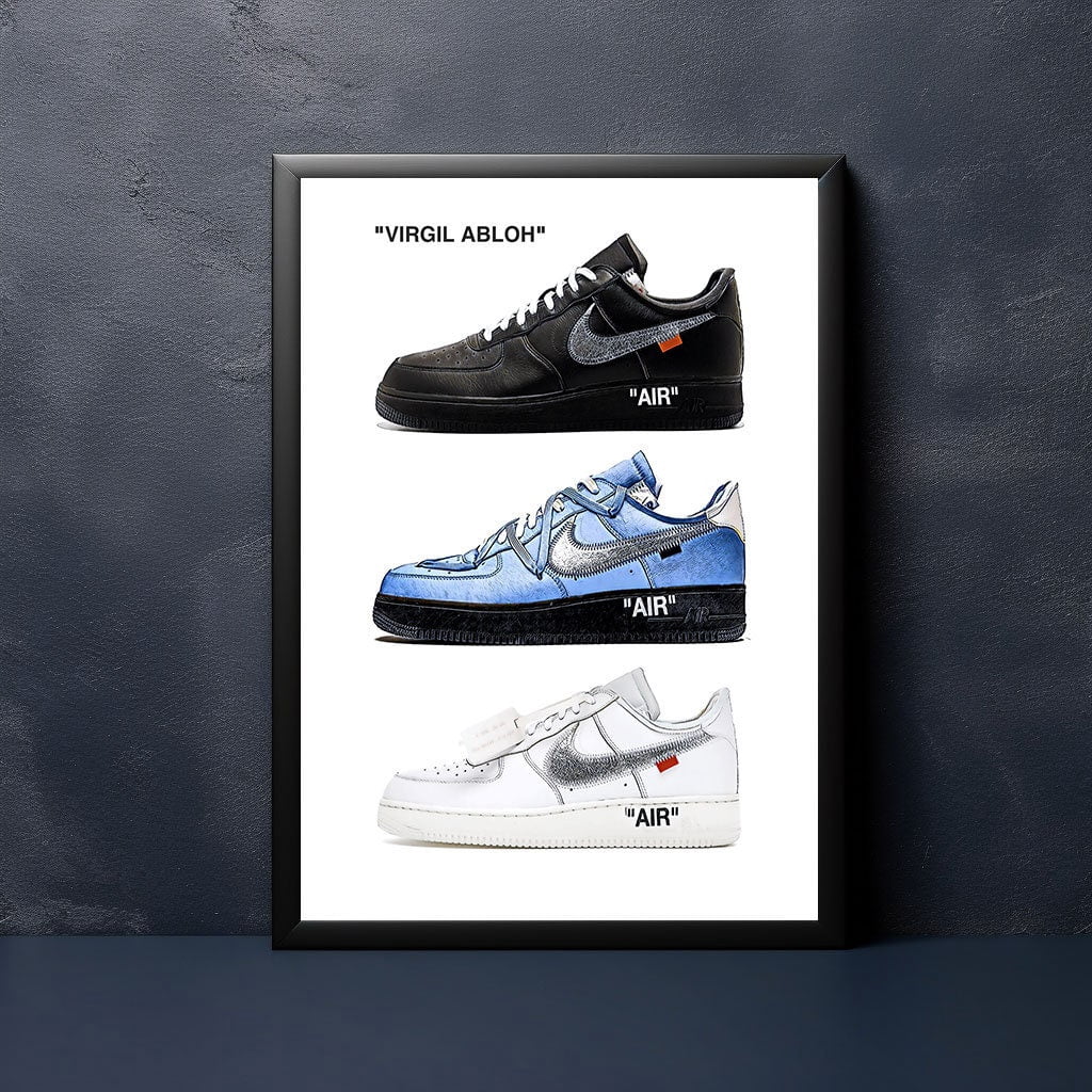 POSTER VIRGIL ABLOAH X Off White NIKE Air Force 1 AF1 Wall Art Poster ...