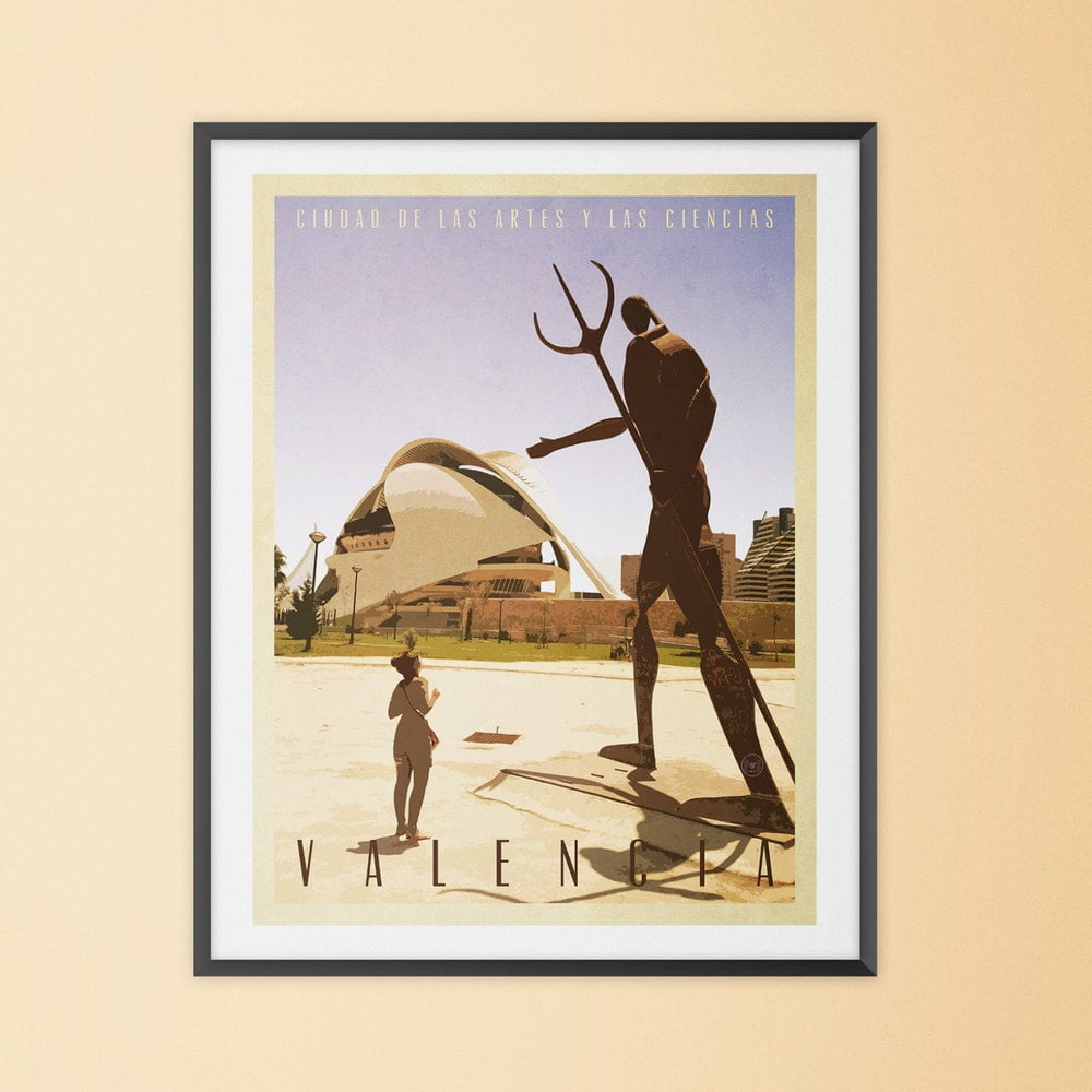 POSTER Valencia Travel Print, Spain Travel Poster, Vintage Spain ...