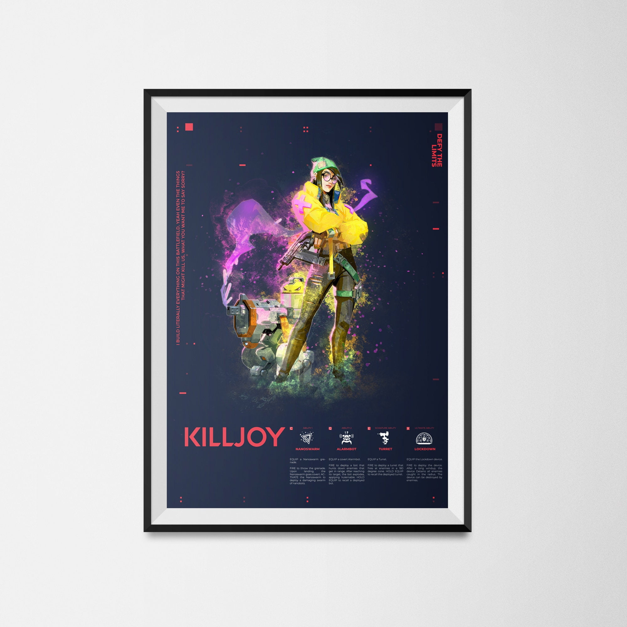 POSTER Valorant Inspired Killjoy Agent Gaming poster Infographics ...