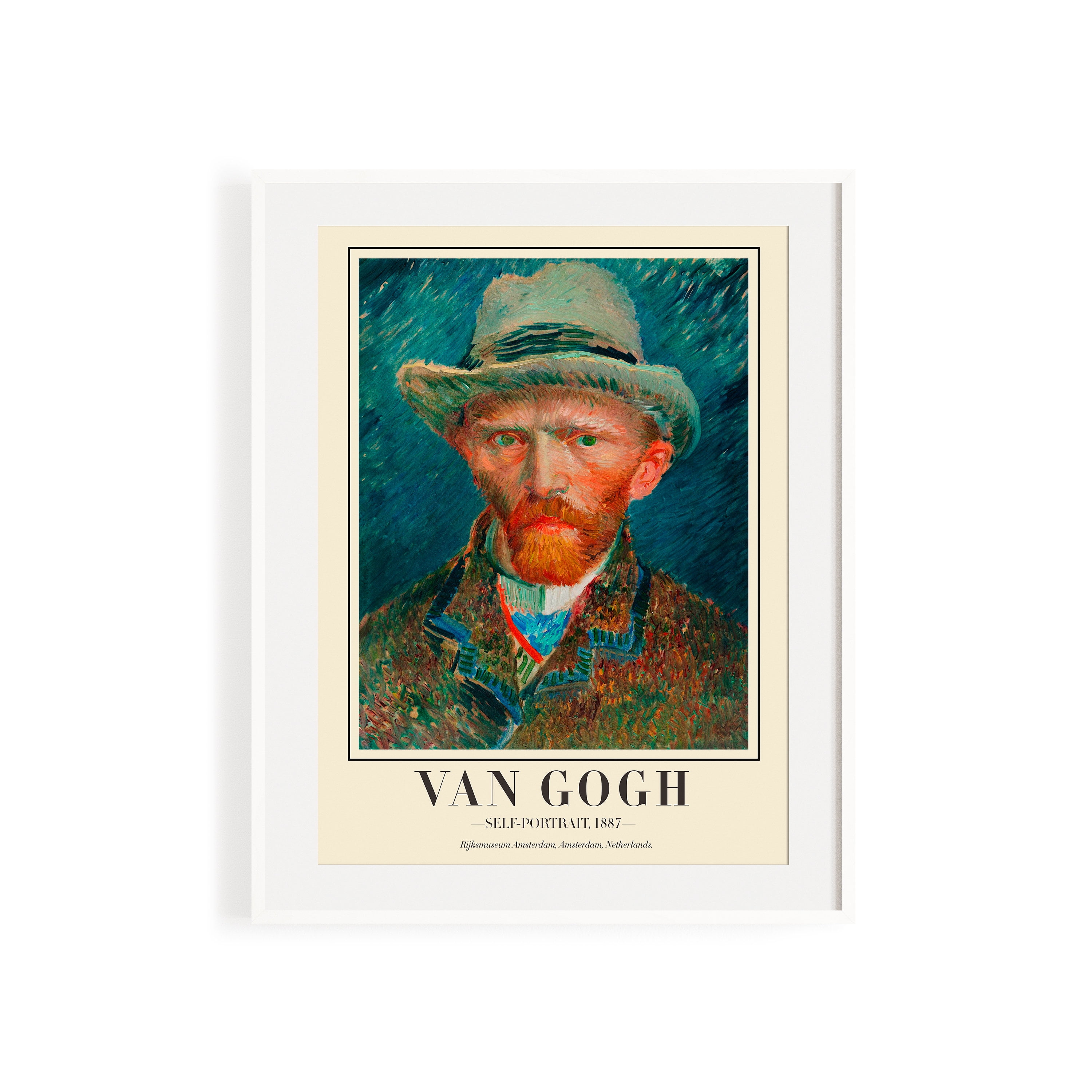 POSTER Van Gogh Self Portrait Exhibition Poster, Vincent Van Gogh ...