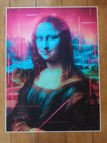POSTER Vaporwave Mona Lisa Poster UNFRAMED, 12x18 - Walmart.com