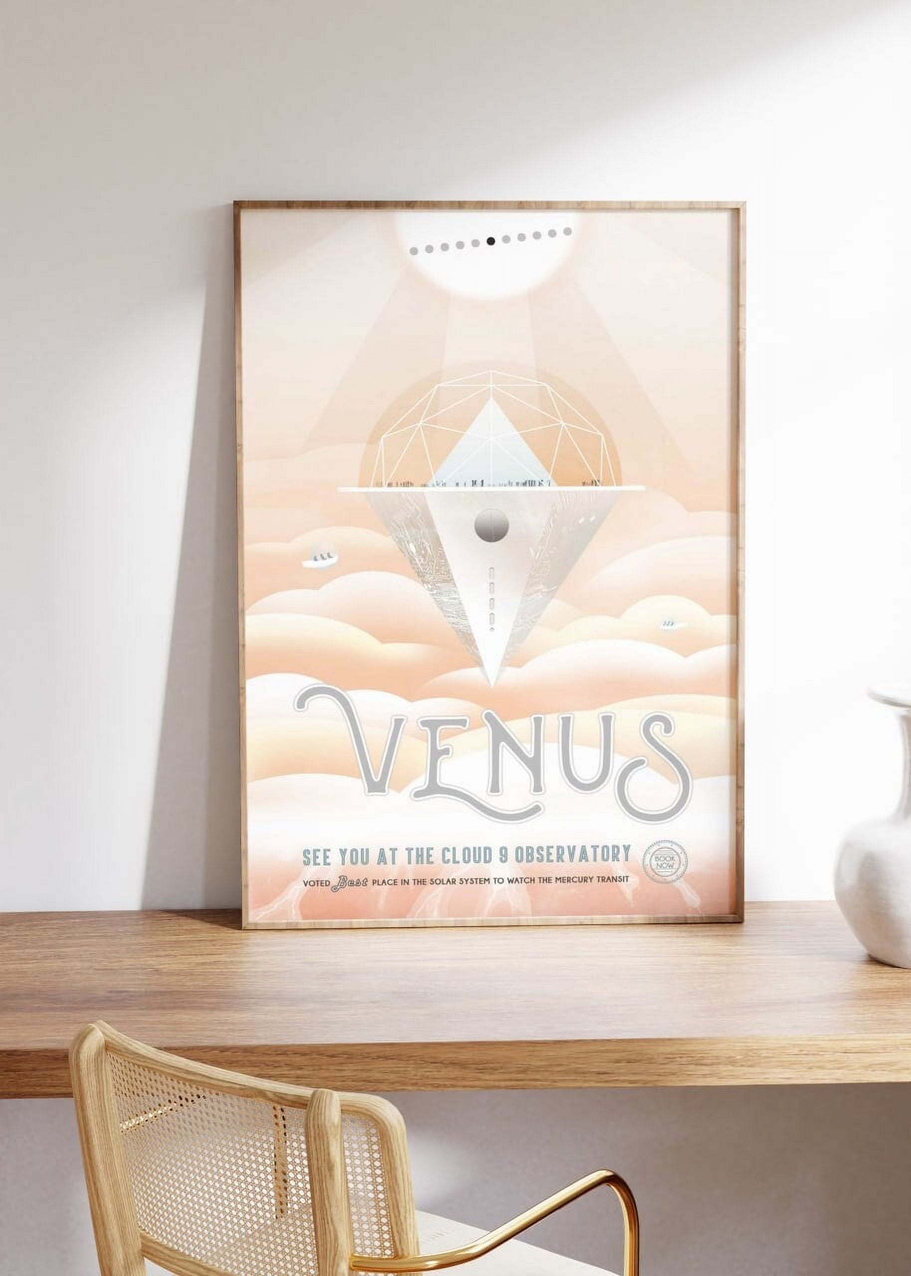 POSTER Venus Cloud 9 Observatory Poster: NASA Space Art, Celestial ...