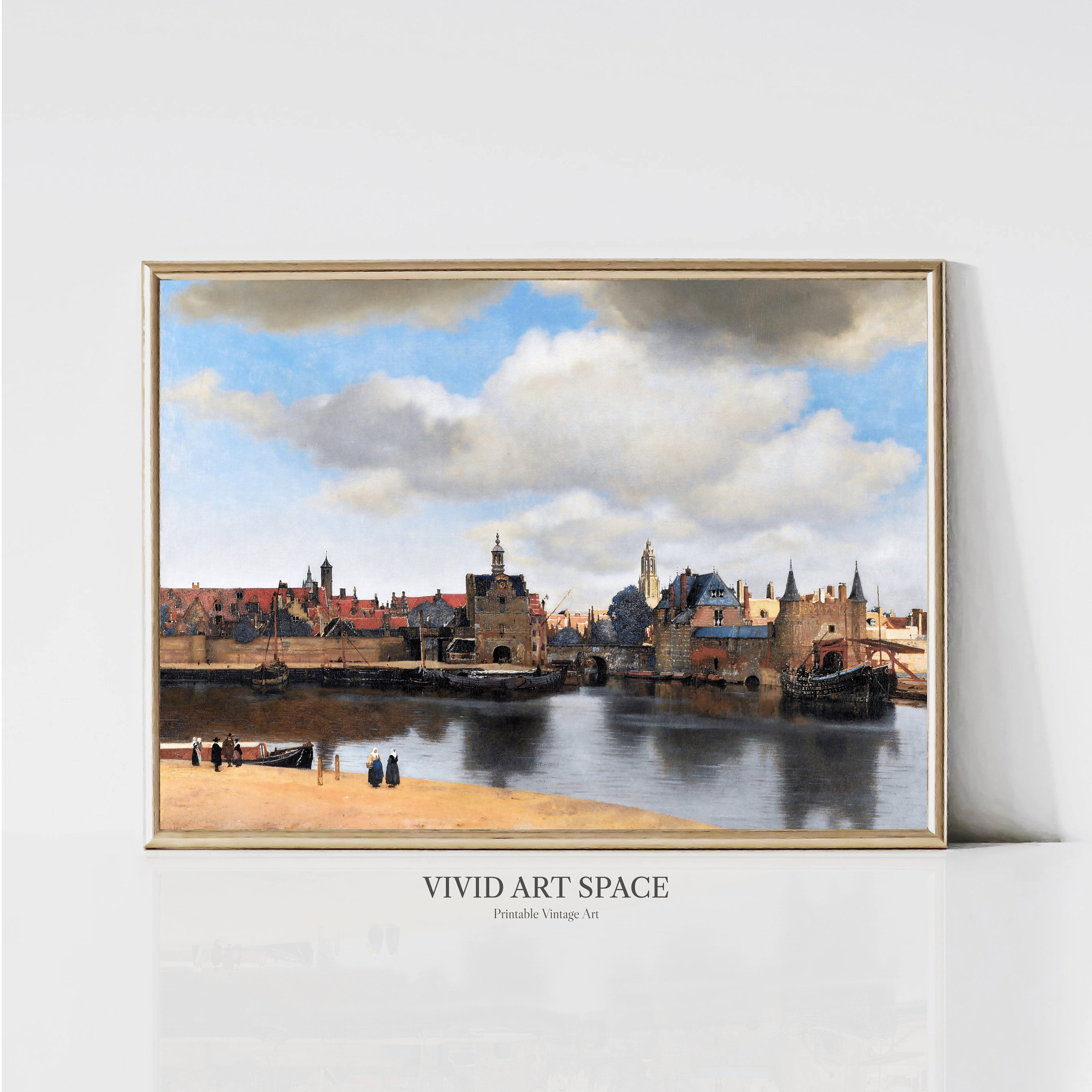POSTER View of Delft by Johannes Vermeer | Dutch Baroque Painting ...