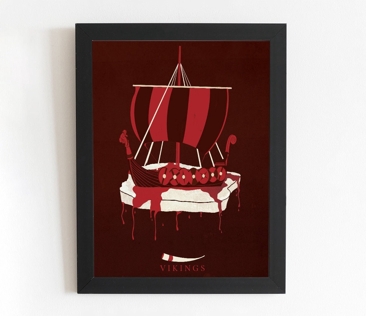 POSTER Vikings TV Show Minimal Illustrated Poster | Unique Film Wall ...