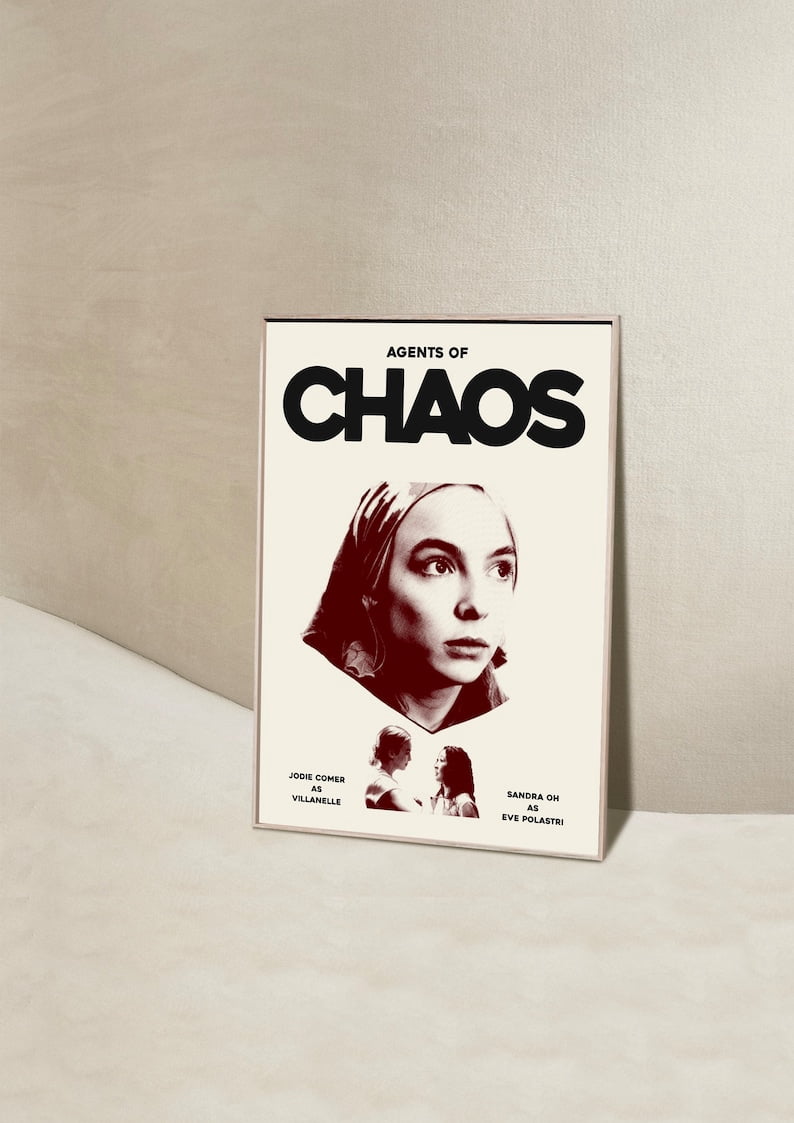 POSTER Villanelle Chaos Poster ,Typography Art Print,Eve and Villanelle ...