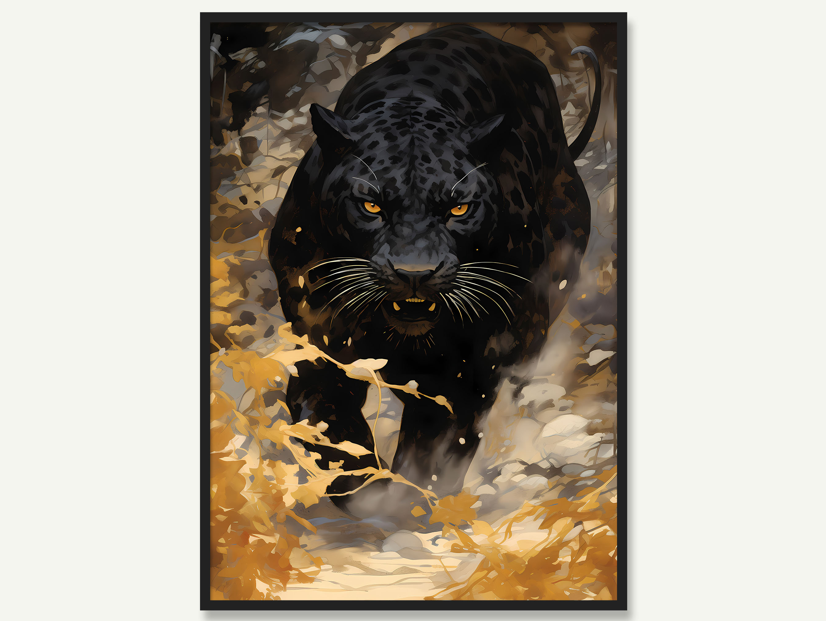 POSTER Vintage Black Panther Poster Retro Black Panther Print Big Cat ...
