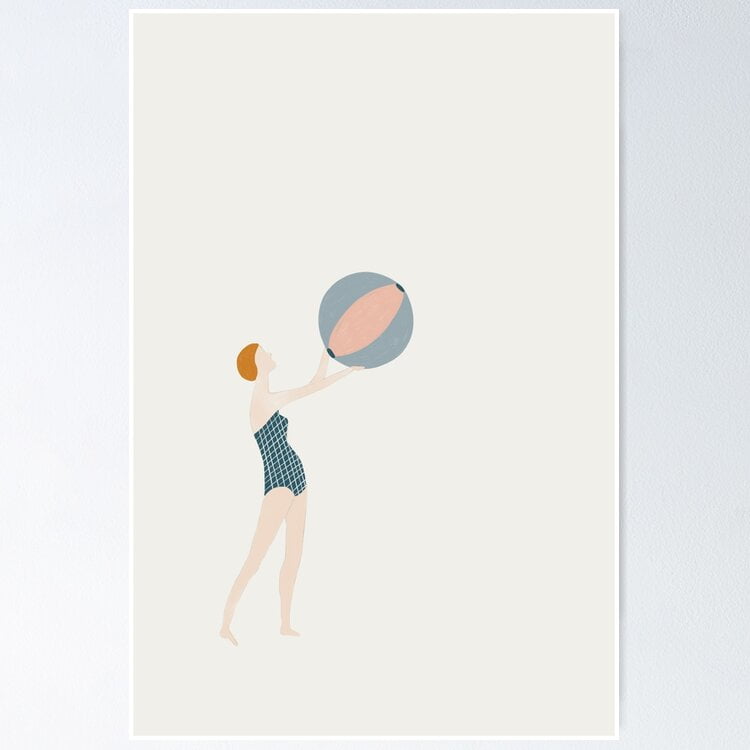 POSTER Vintage Blue Lady POSTER UNFRAMED, 8x12 - Walmart.com