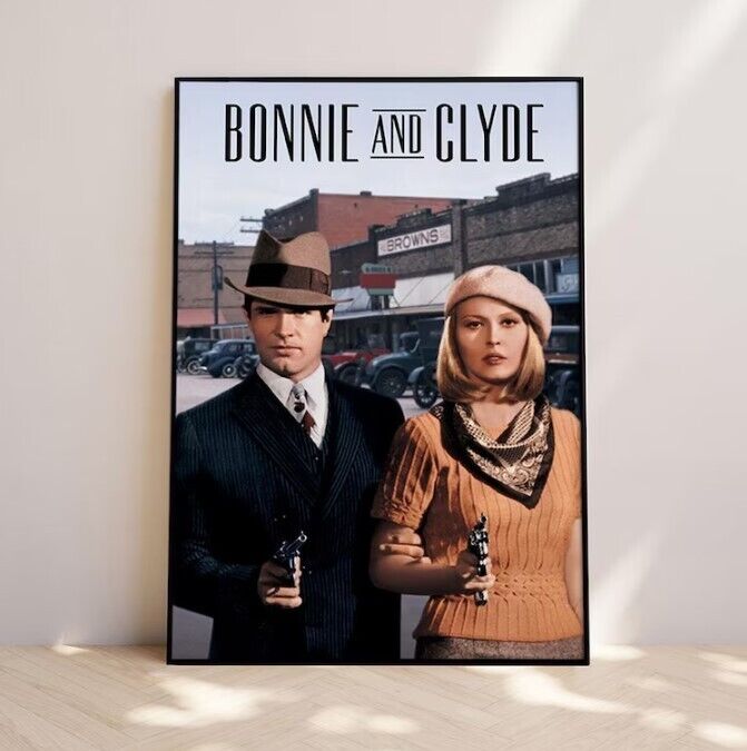 POSTER Vintage Bonnie and Clyde (1967) Movie Poster, Room Decor Wall Art-24x36-UNFRAMED ...