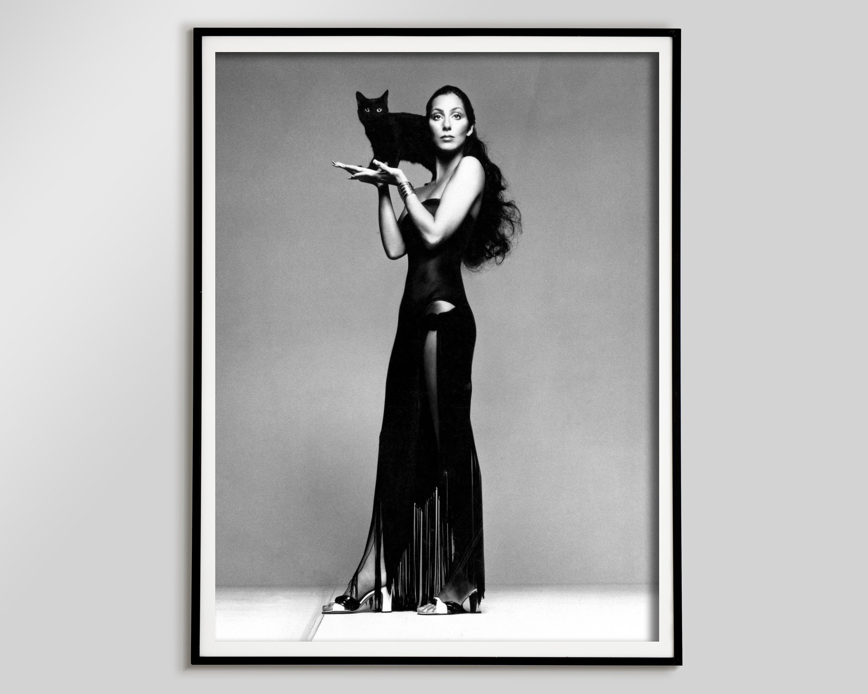 POSTER Vintage Cher Poster Black and White Feminist Wall Art Fashion ...