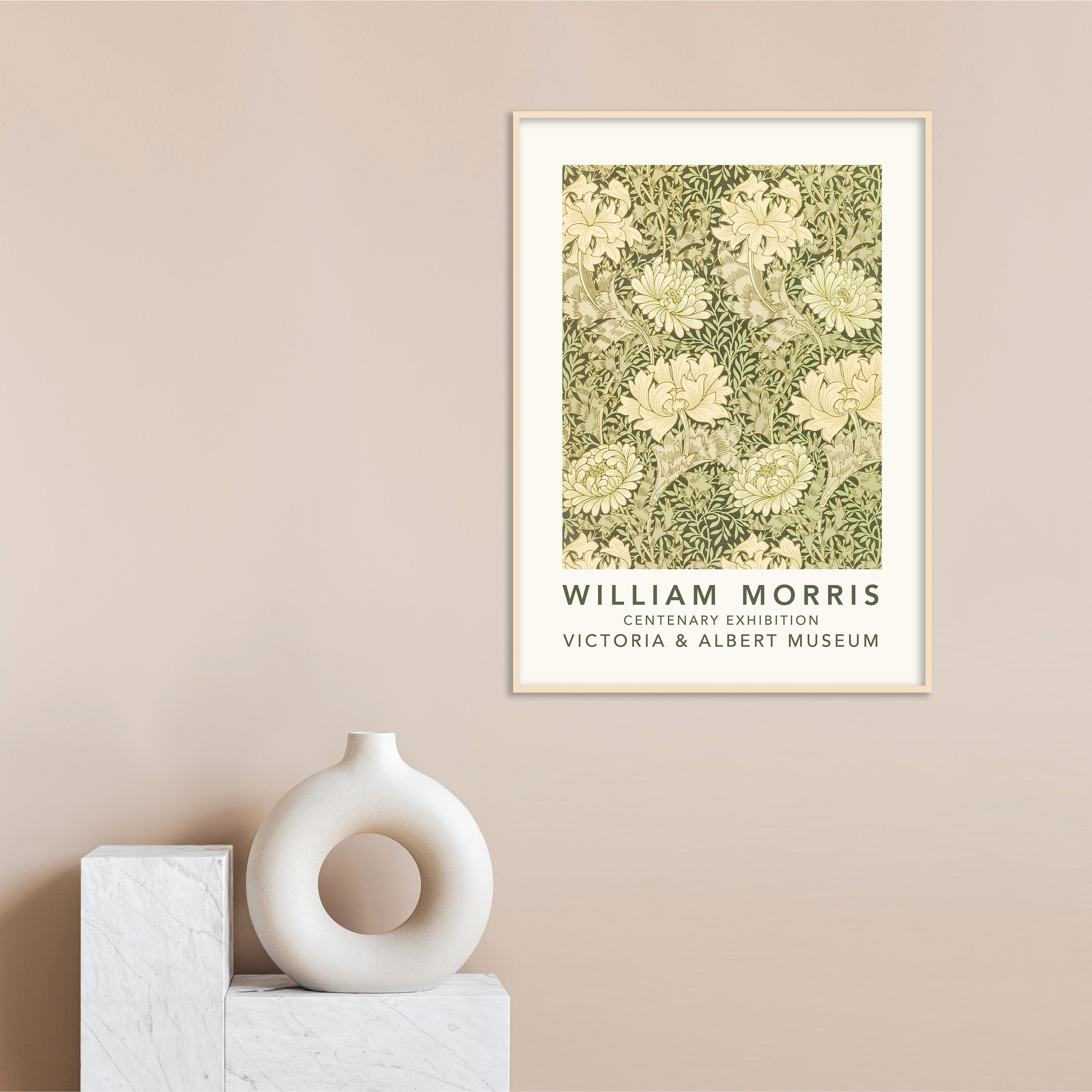 POSTER Vintage Floral Illustration by William Morris, Exhibition Poster ...