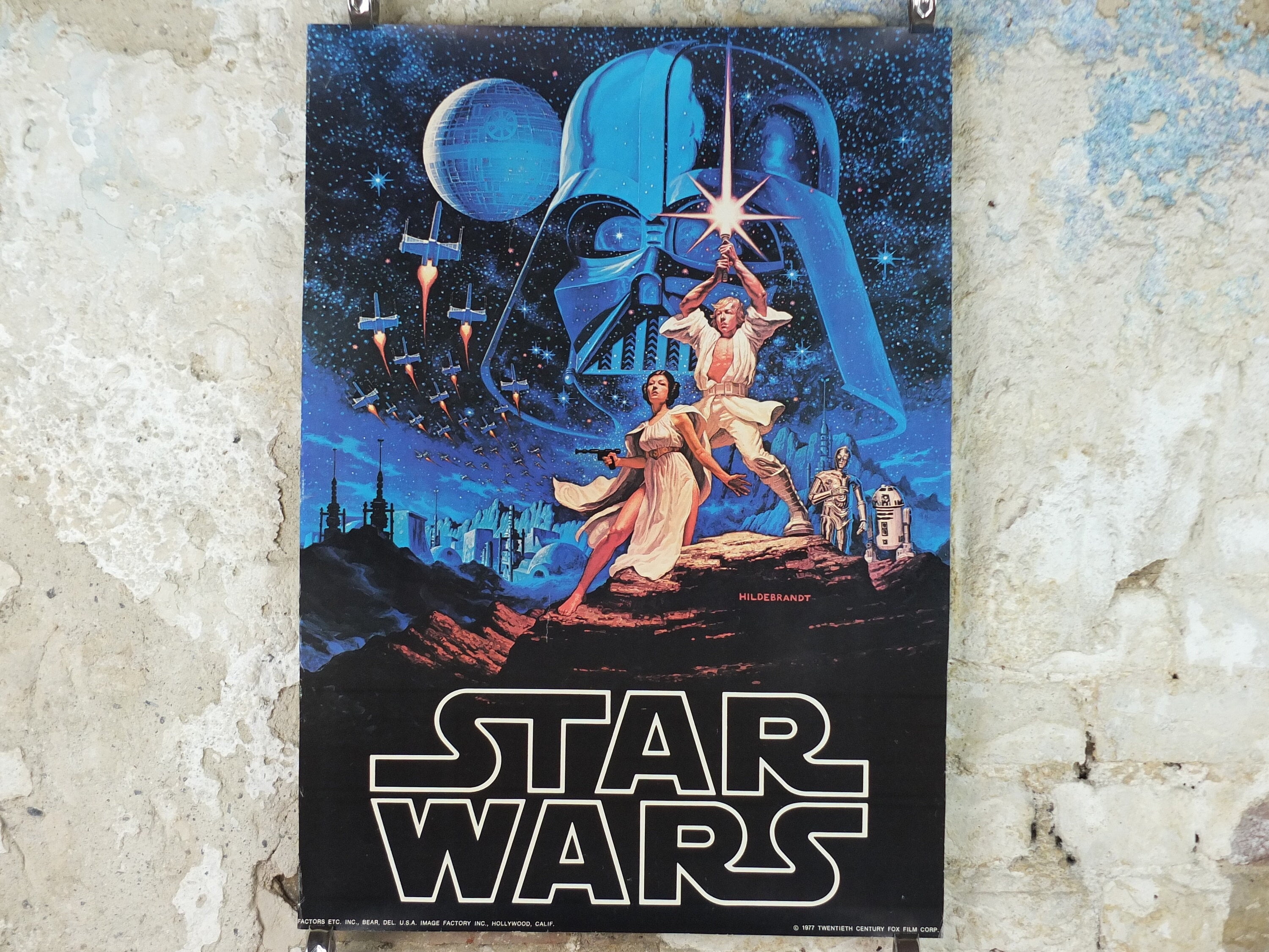 POSTER Vintage Hildebrandt Star Wars 1977 Poster, Style B, Luke Skywalker and Princess Leia in ...