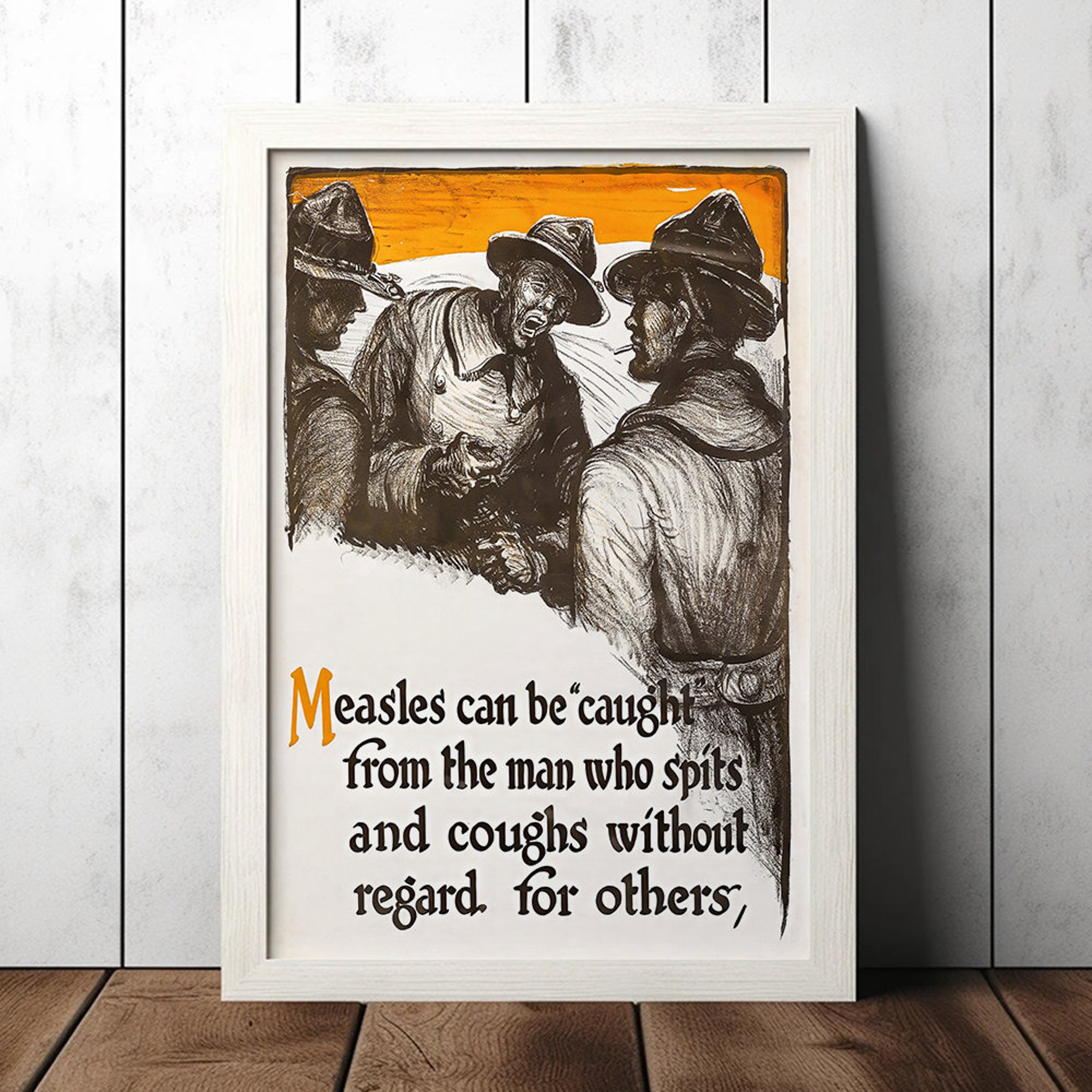 POSTER Vintage Measles World War 1 Poster - Military Fan Collectibles ...