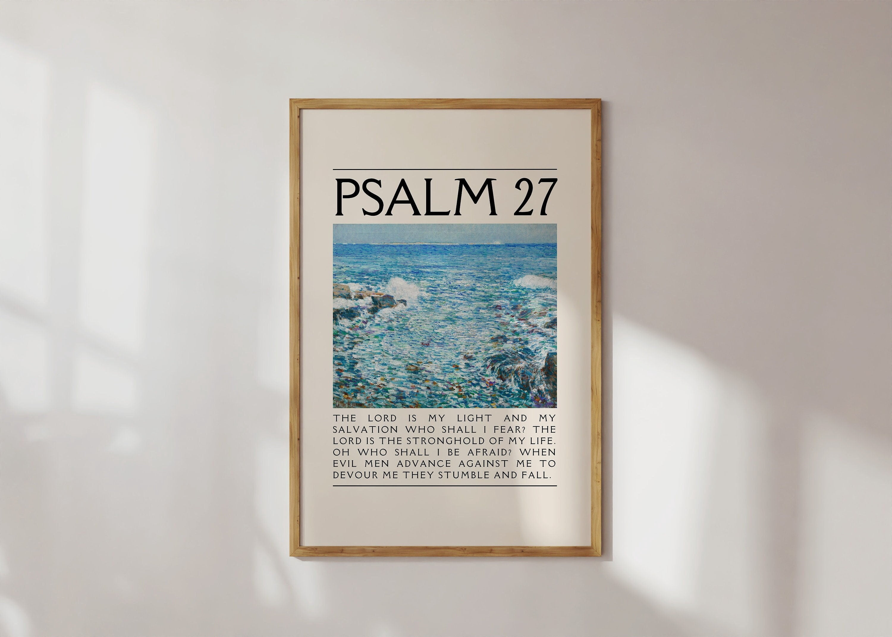 POSTER Vintage Psalm 27 Christian Poster - Wall Art, - Bible Verse Wall ...