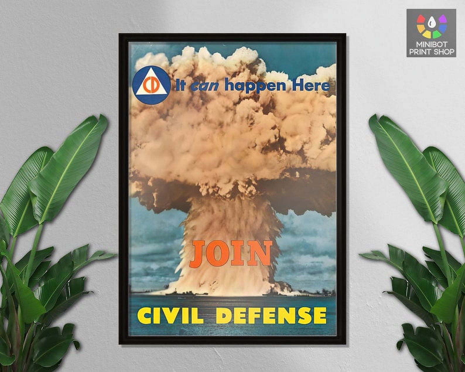 POSTER Vintage Radioactive Fallout Poster, Nuclear Explosion, Atomic ...