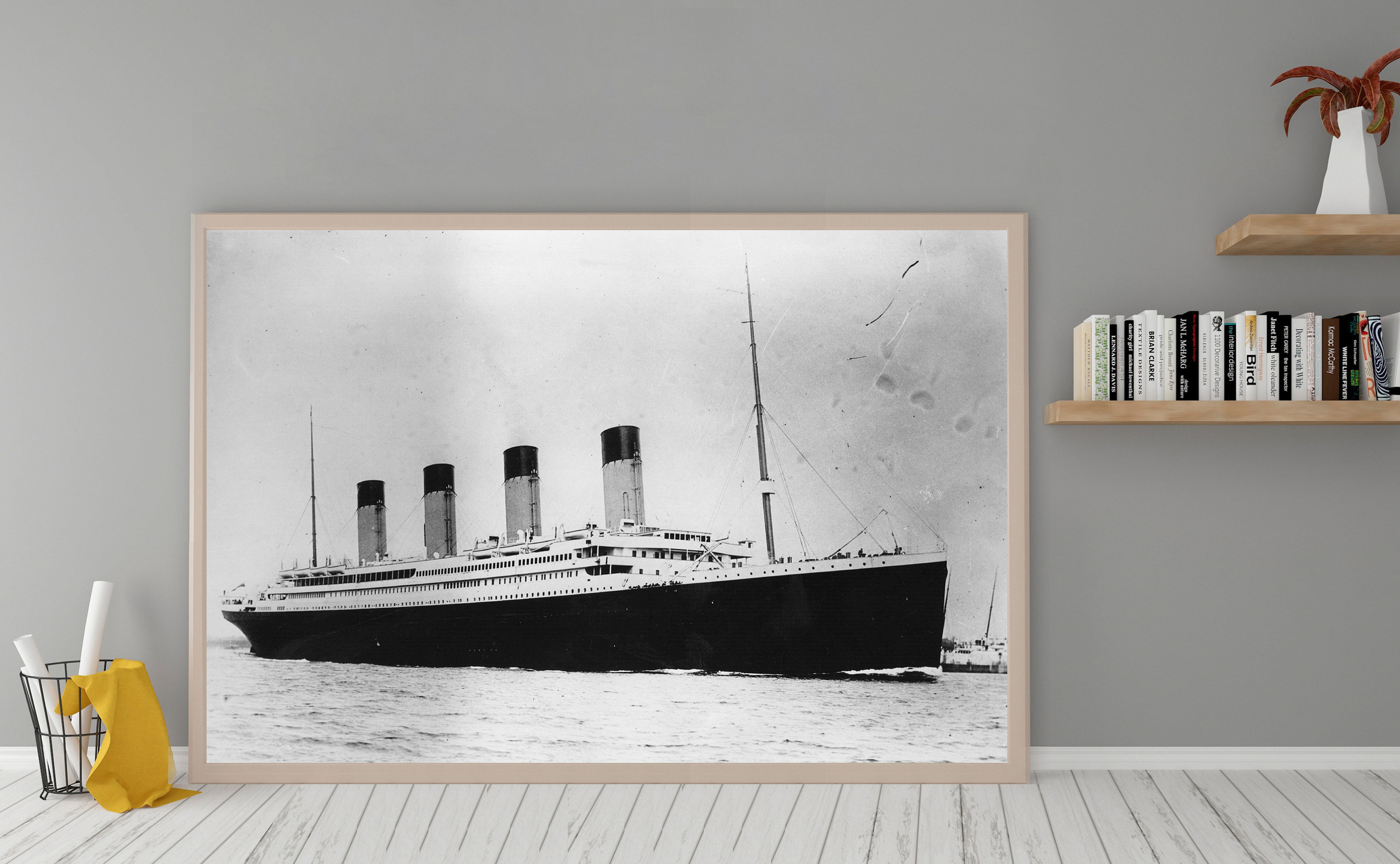 POSTER Vintage Rms Titanic Departing 1912 Poster - High Quality Wall ...