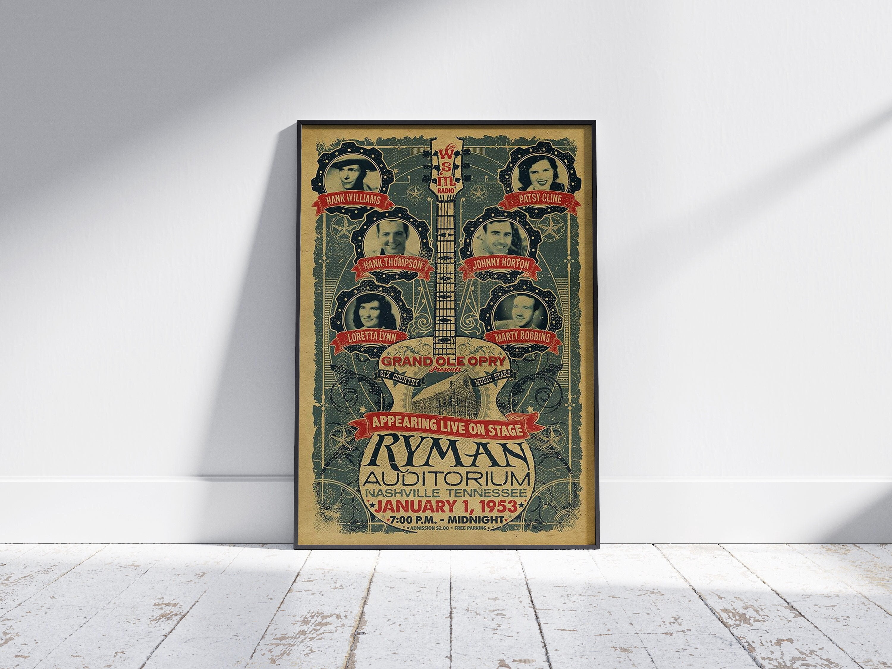 POSTER Vintage Ryman Auditorium poster, Grand Ole Opry. 1953, , Gallery ...