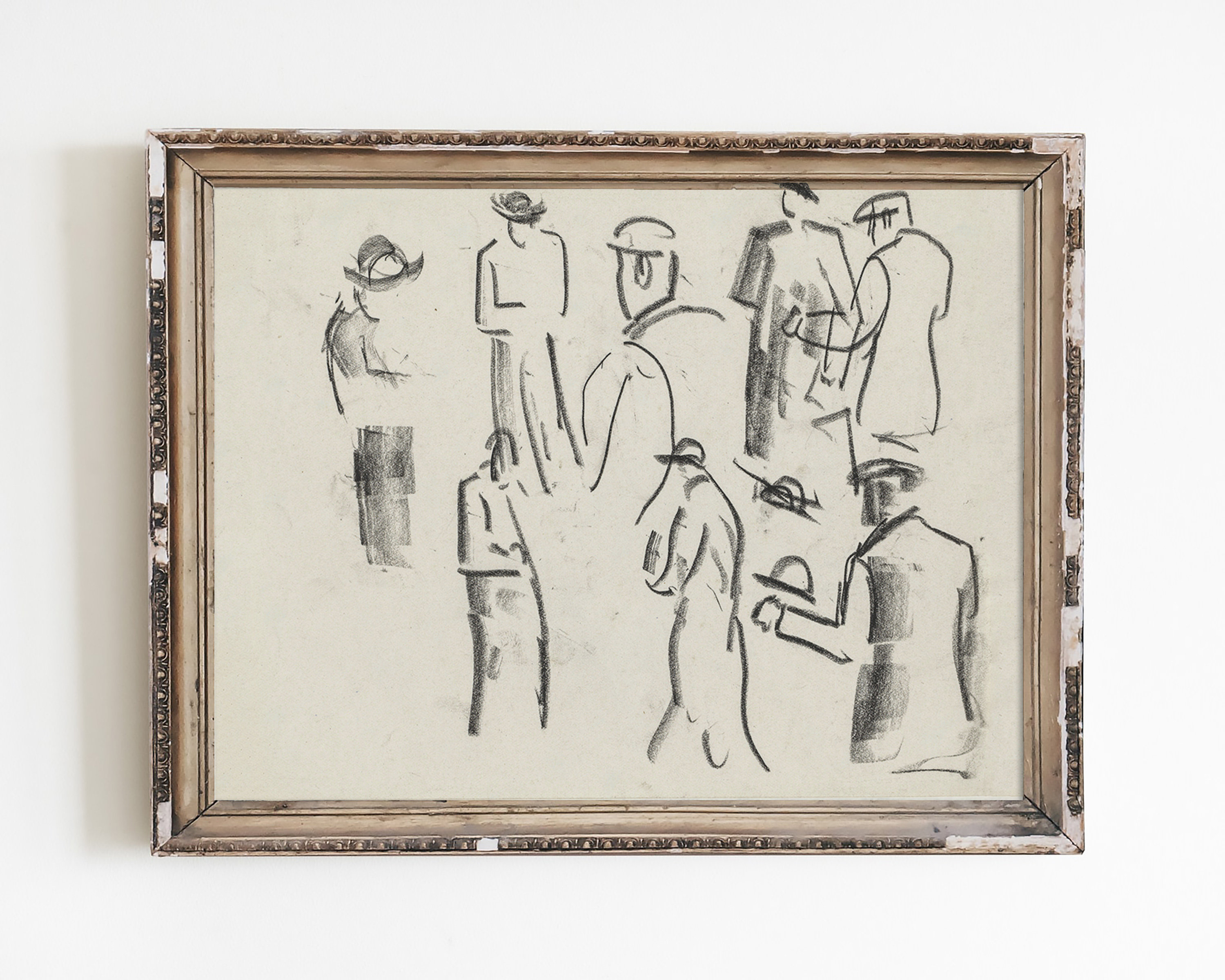 POSTER Vintage Sketch, Figure Art, Light Academia Decor, Minimalist ...