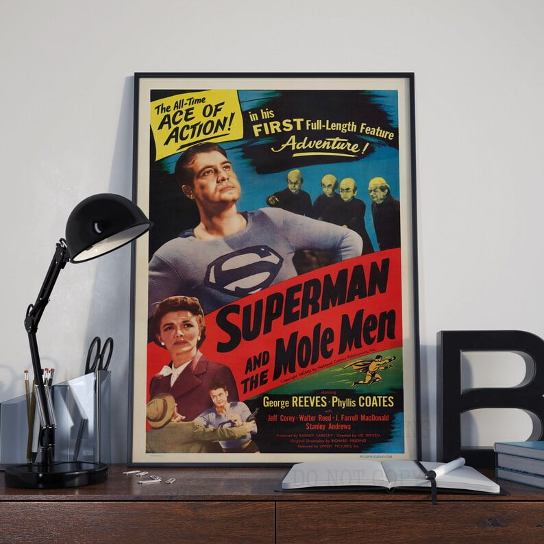 POSTER Vintage Superman And The Mole Men Film Poster - Classic George ...