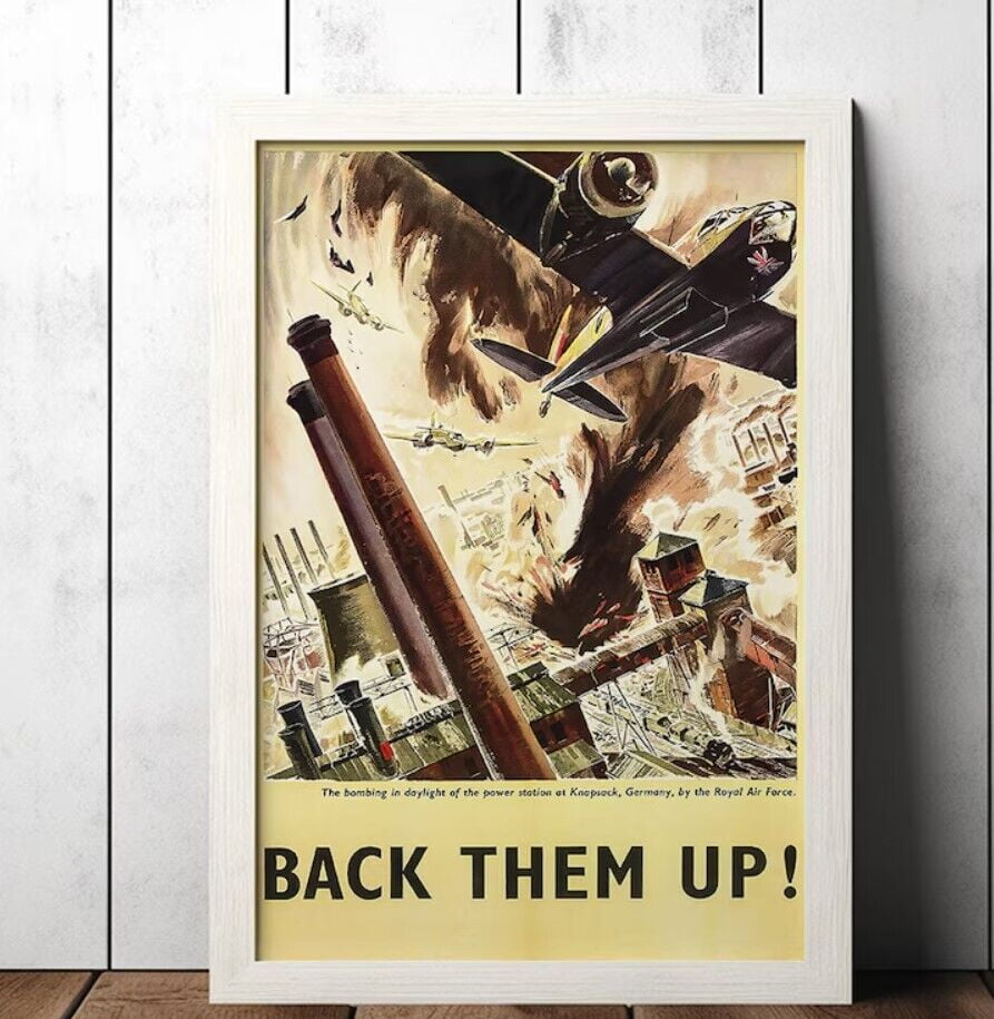 POSTER Vintage The Bombing Of Knapsack World War 2 Poster-8x12-UNFRAMED ...