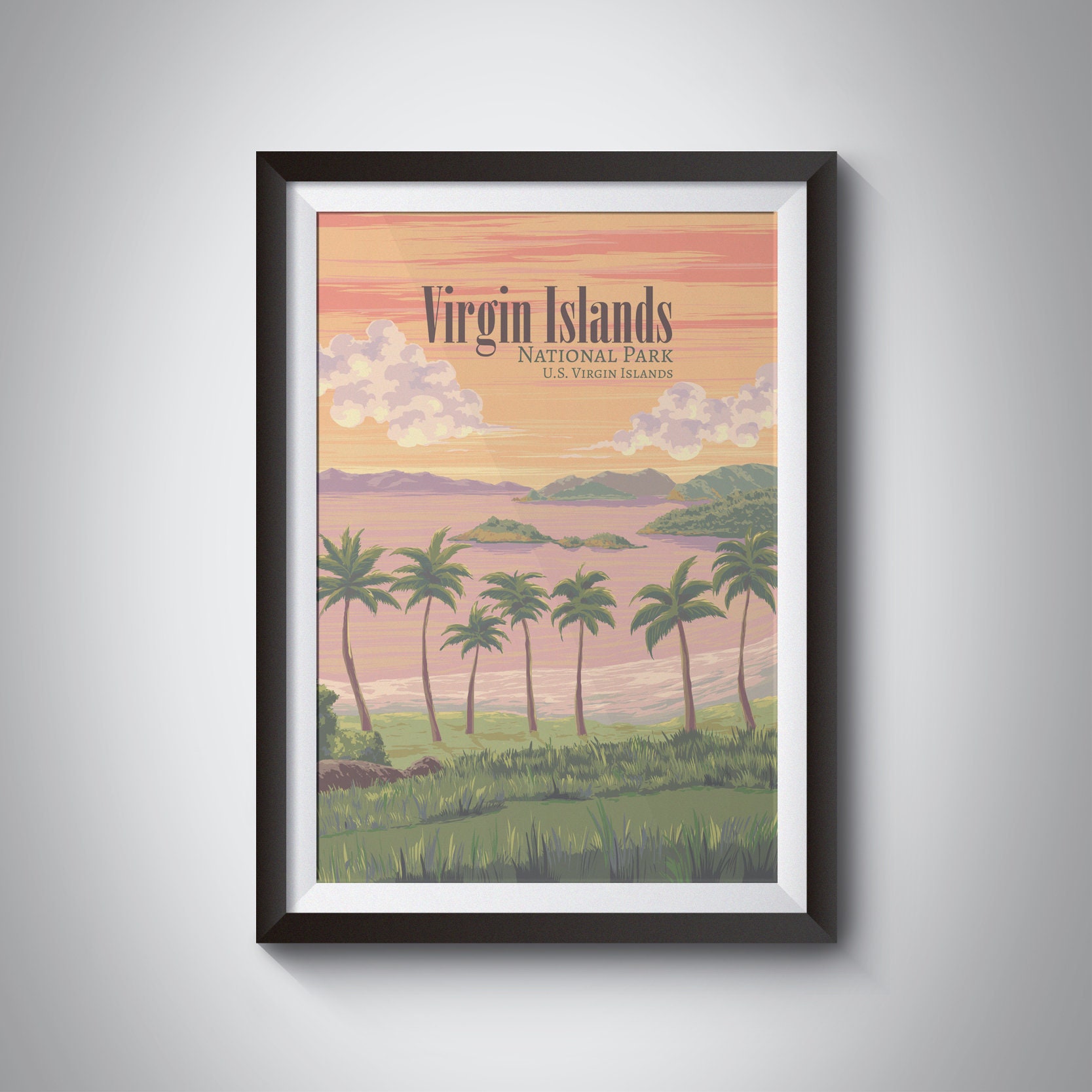POSTER Virgin Islands National Park Poster, U.S Virgin Islands, Saint ...