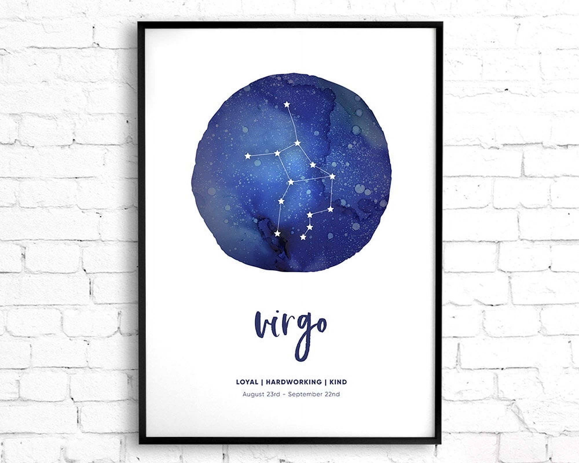 POSTER Virgo Zodiac Art, Star Sign Printable Wall Art, Virgo ...