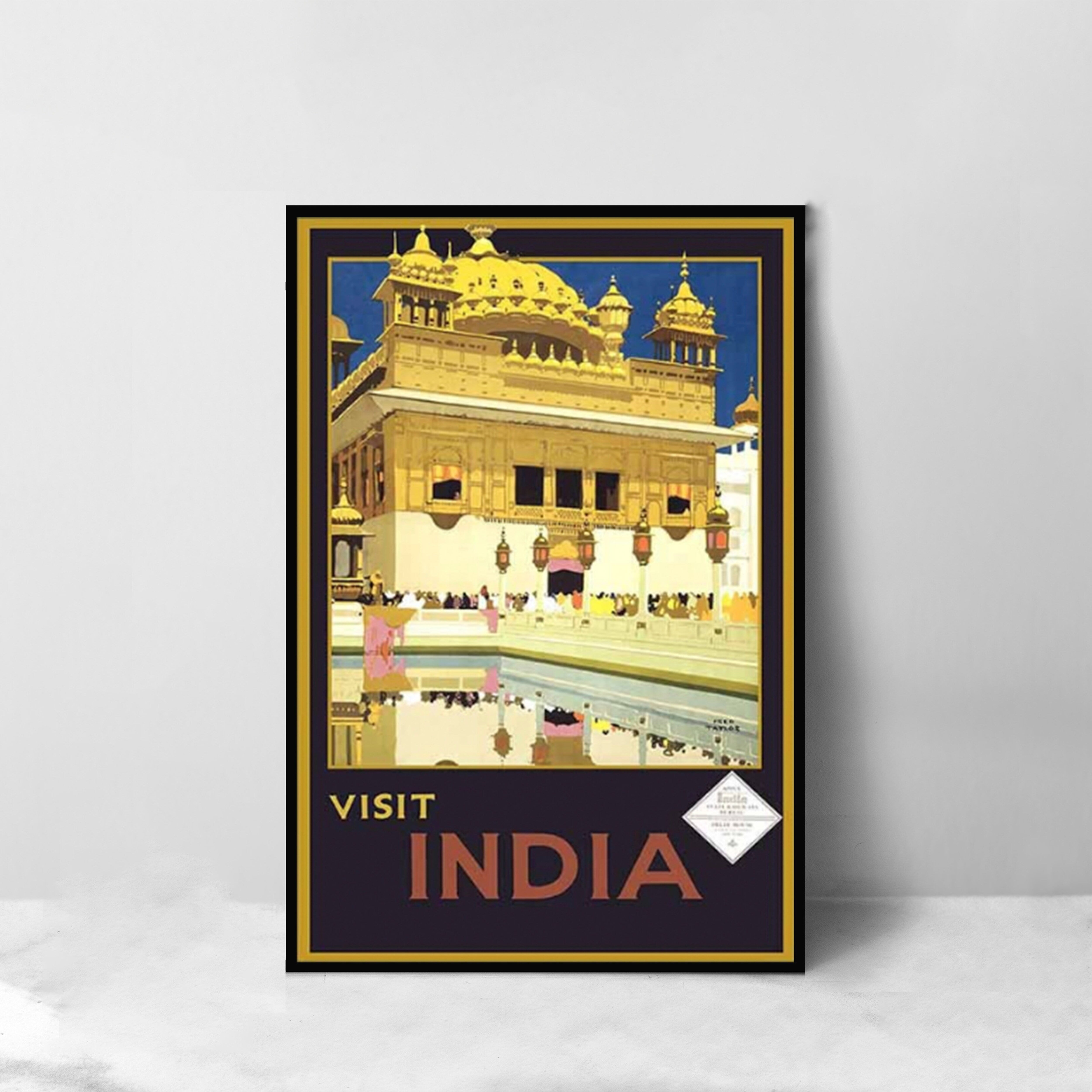 POSTER Visit India Vintage Travel Poster - High Quality Poster Art ...