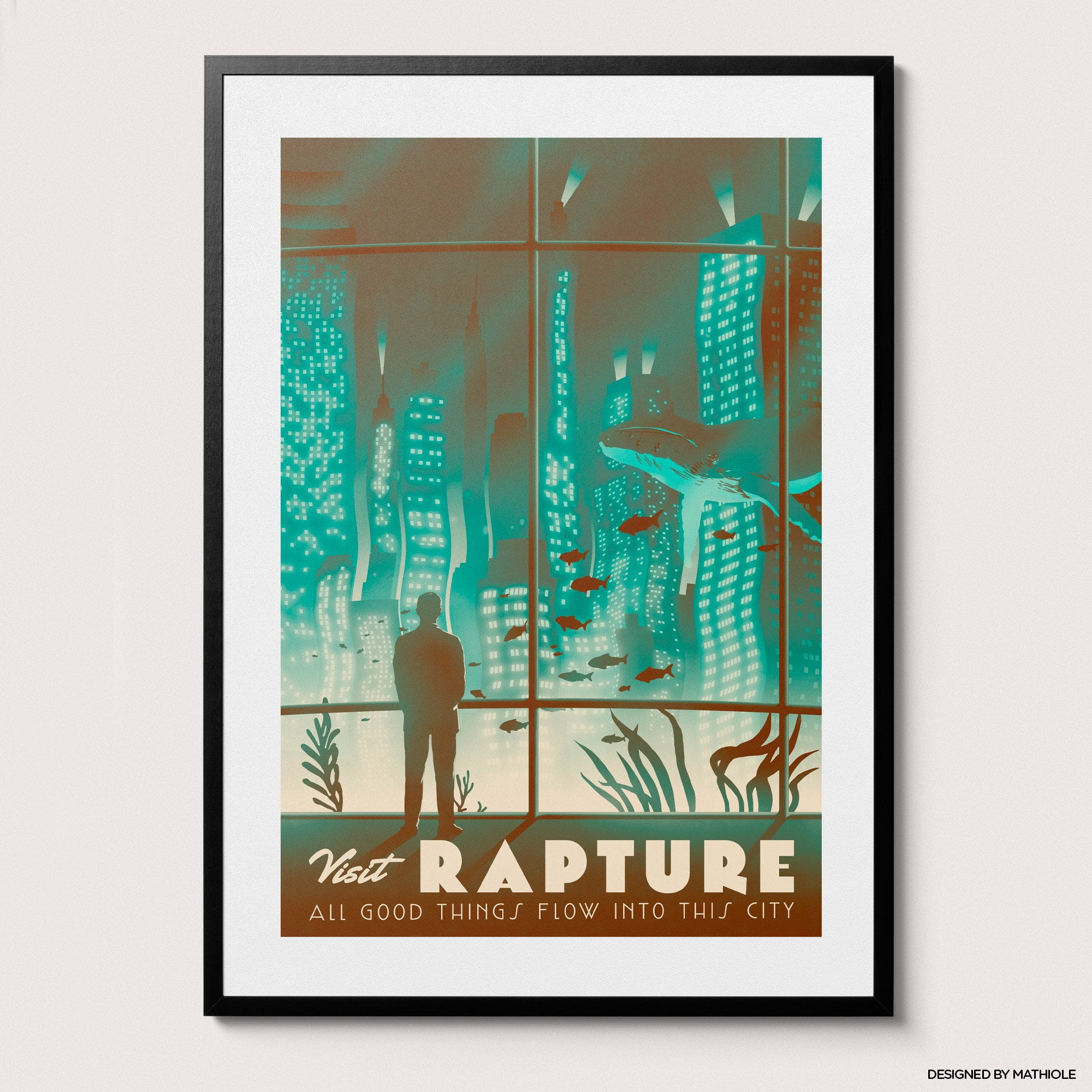 POSTER Visit Rapture Poster - Vintage Retro Illustration Art Print ...
