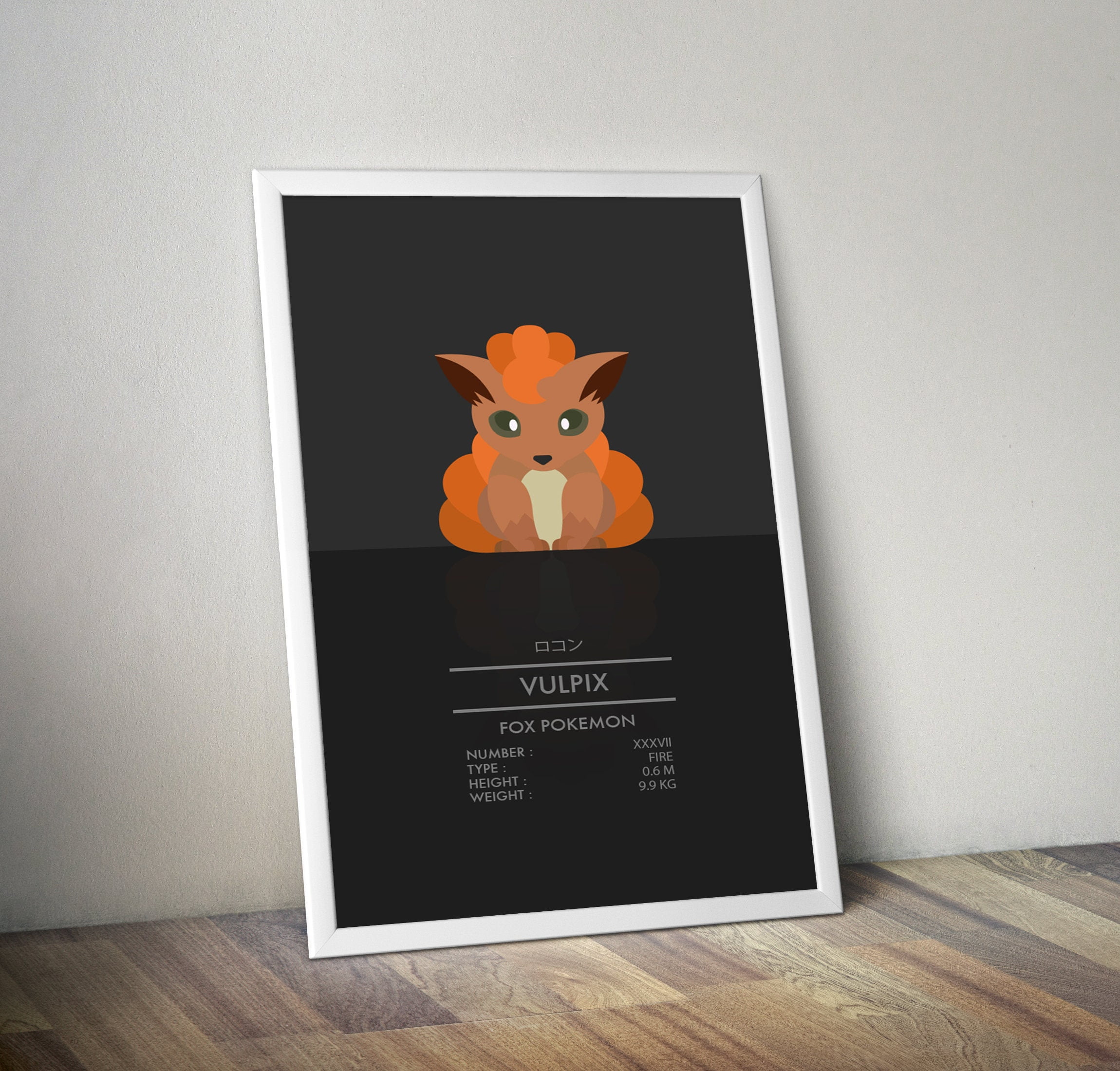 POSTER Vulpix Pokemon Poster Pokemon Decor Pokemon Wall Art Pokemon ...
