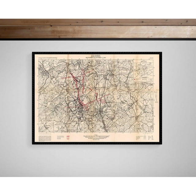 POSTER WW1 Western Front Trench Map • 27th Division Somme offensive ...