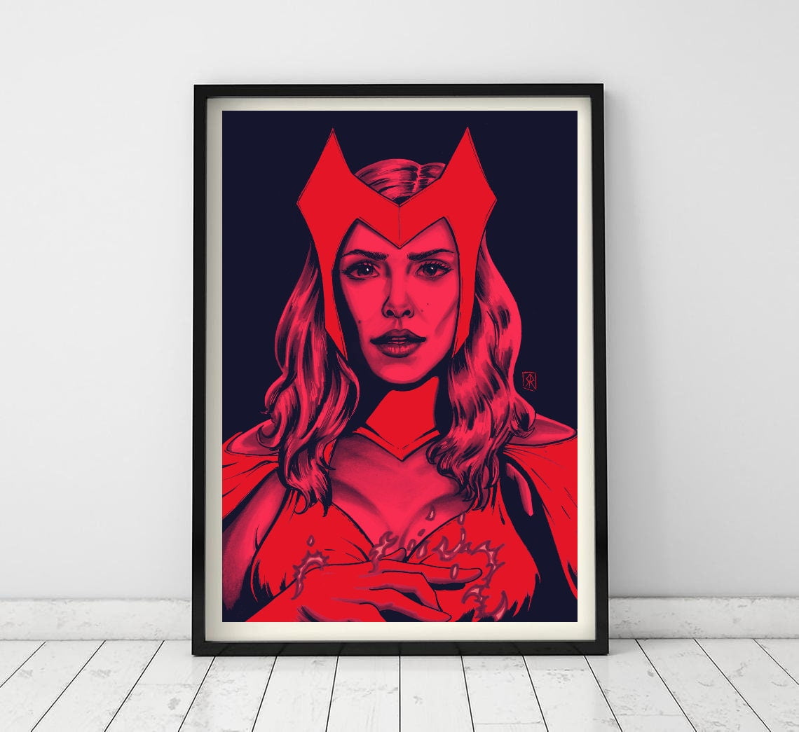 POSTER Wandavision Scarlet Witch Poster - Marvel Studios - Elizabeth ...