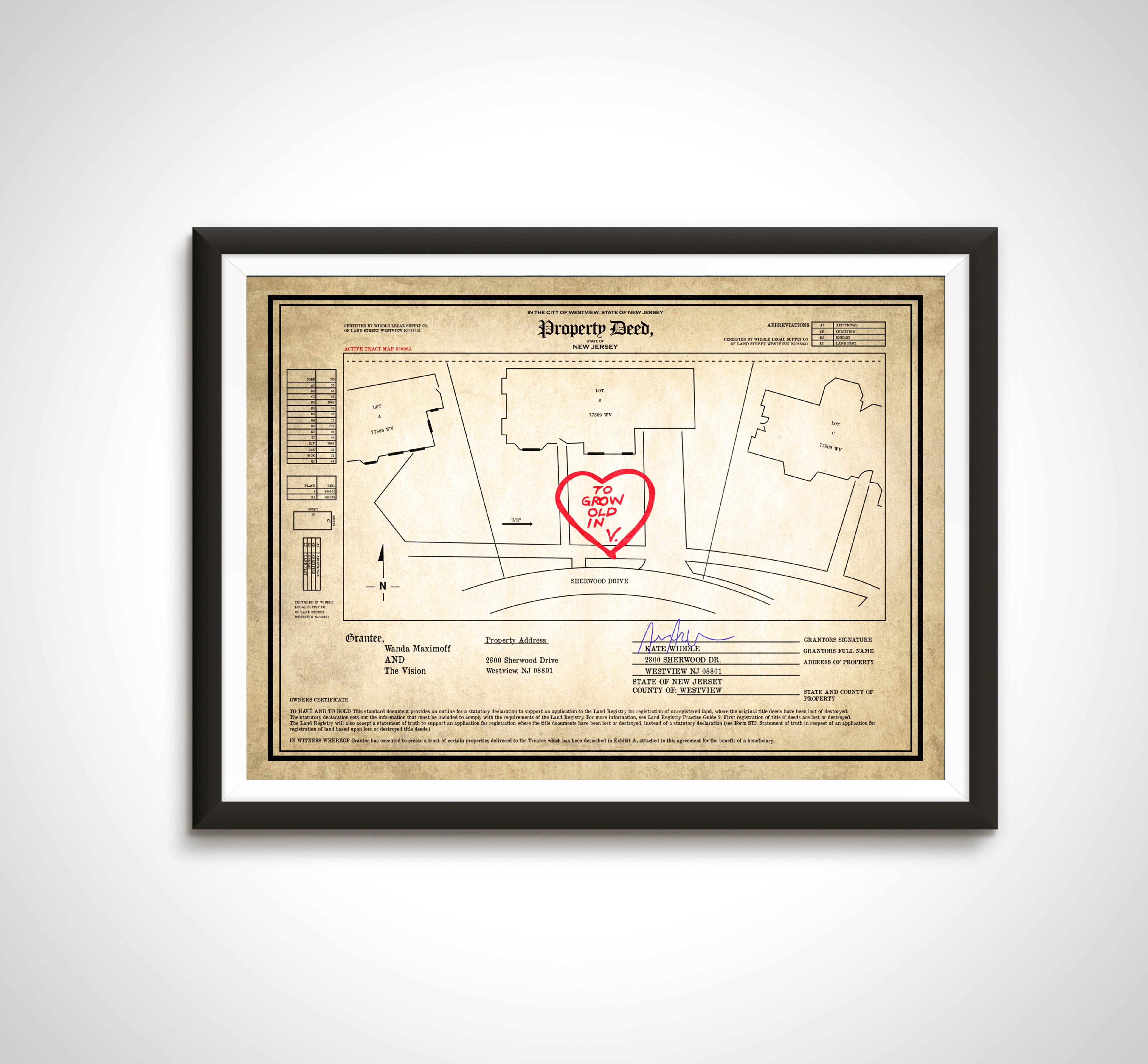 POSTER Wandavision TV Movie Poster Westview House Plan Print - Marvel ...