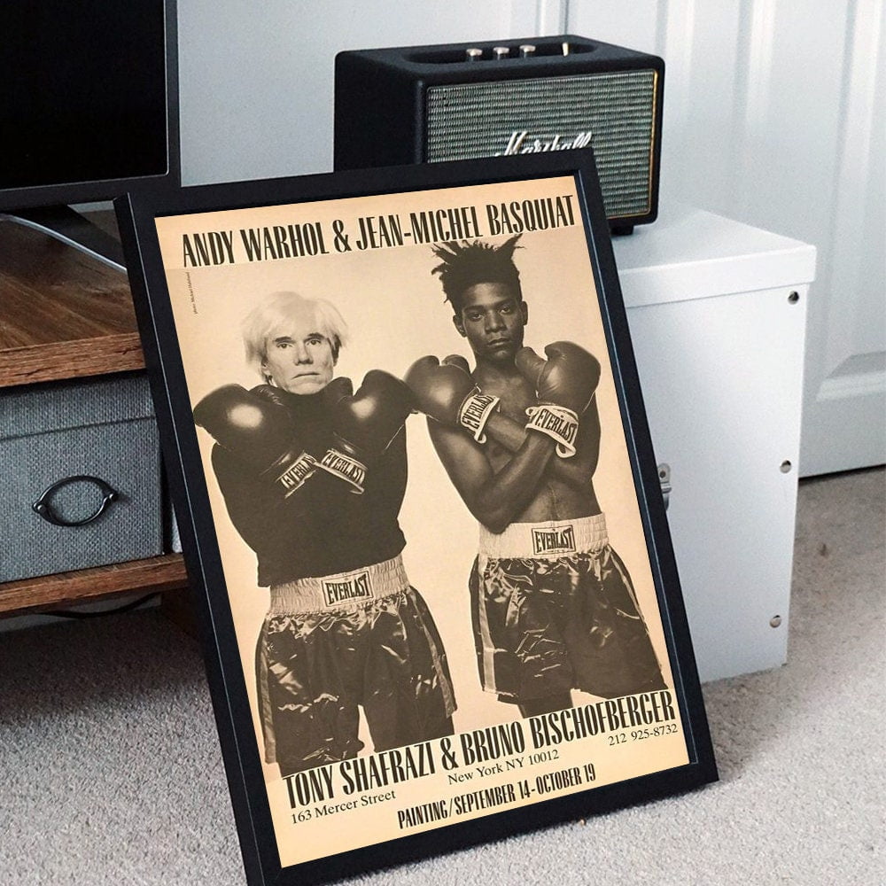 POSTER Warhol Basquiat Exhibition 1985 Retro Boxing Poster-UNFRAMED ...
