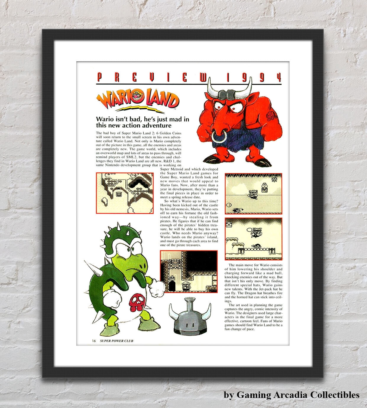 POSTER Wario Land Nintendo Game Boy GB Poster-12x18-UNFRAMED - Walmart.com