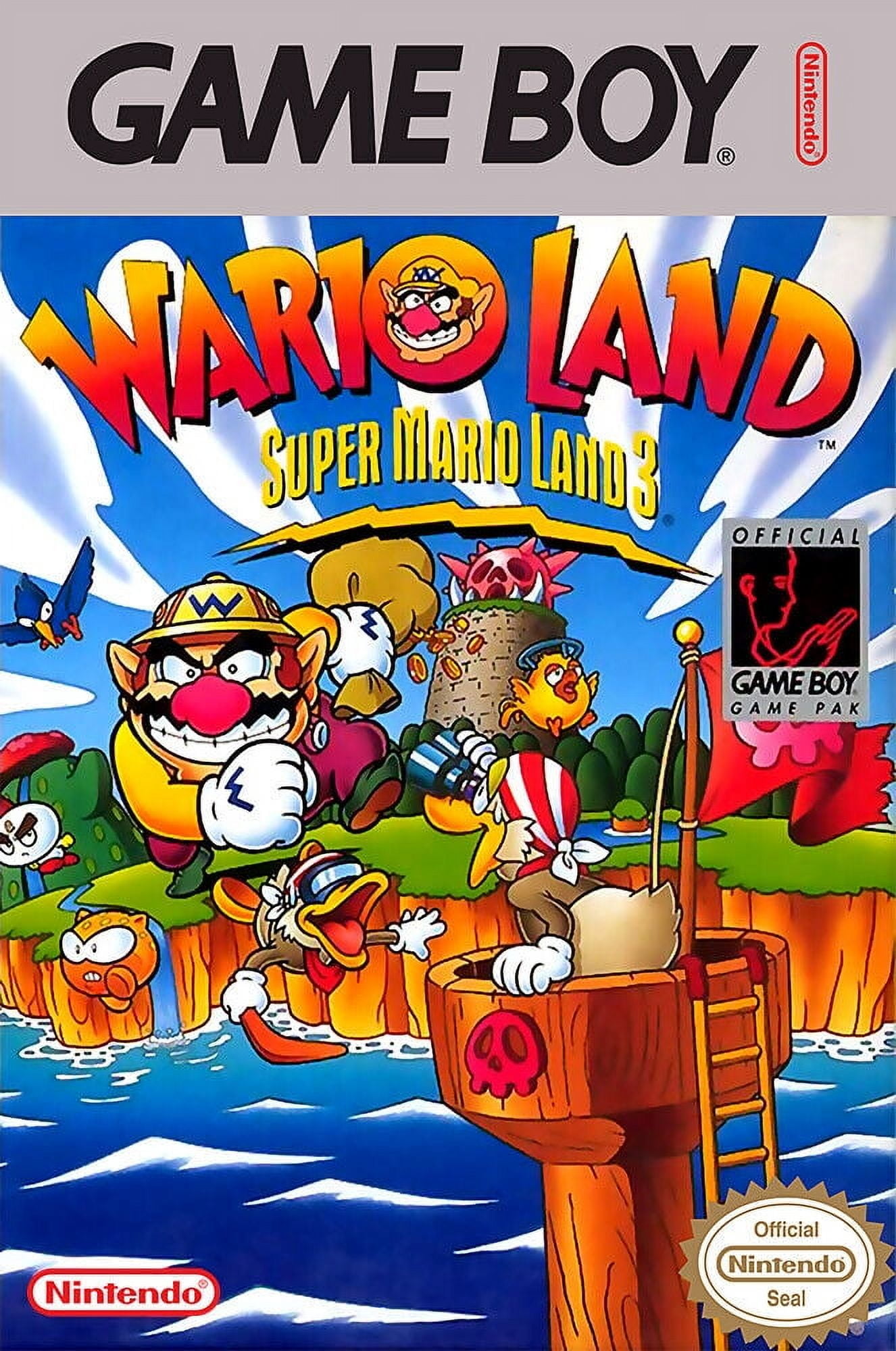 POSTER Wario Super Mario Land 3 BOX ART Game Boy GB Premium POSTER MADE ...