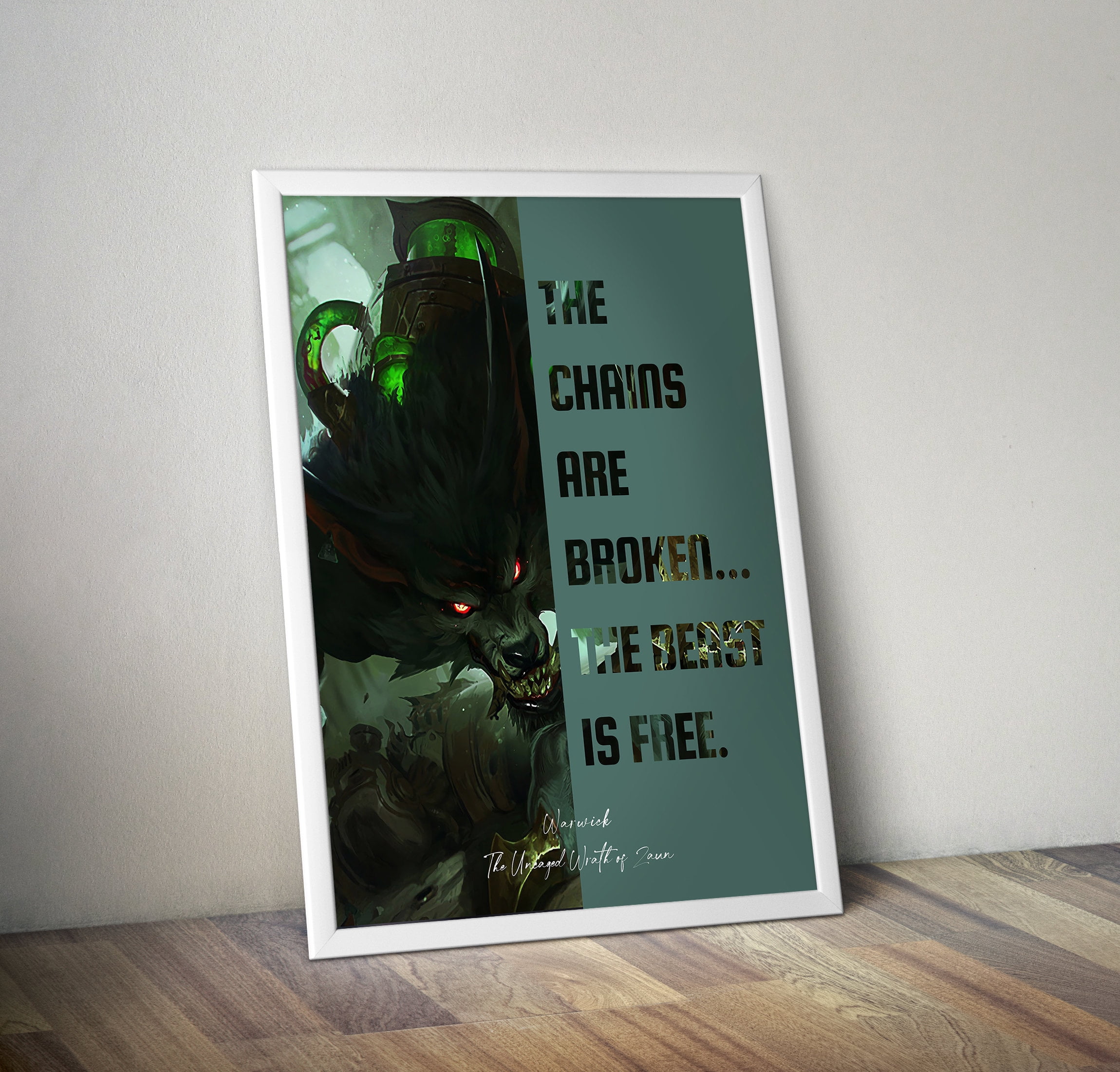 POSTER Warwick League of Legends League of Legends Poster LoL Poster ...