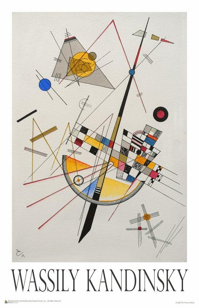 POSTER Wassily Kandinsky - Delicate Tension Poster-16x24-UNFRAMED ...