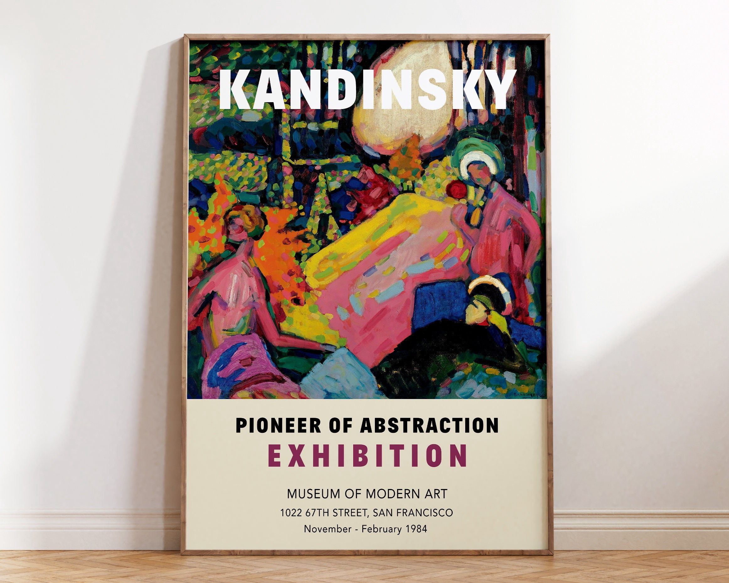 POSTER Wassily Kandinsky Exhibition Art Print, White Sound 1908 Poster ...