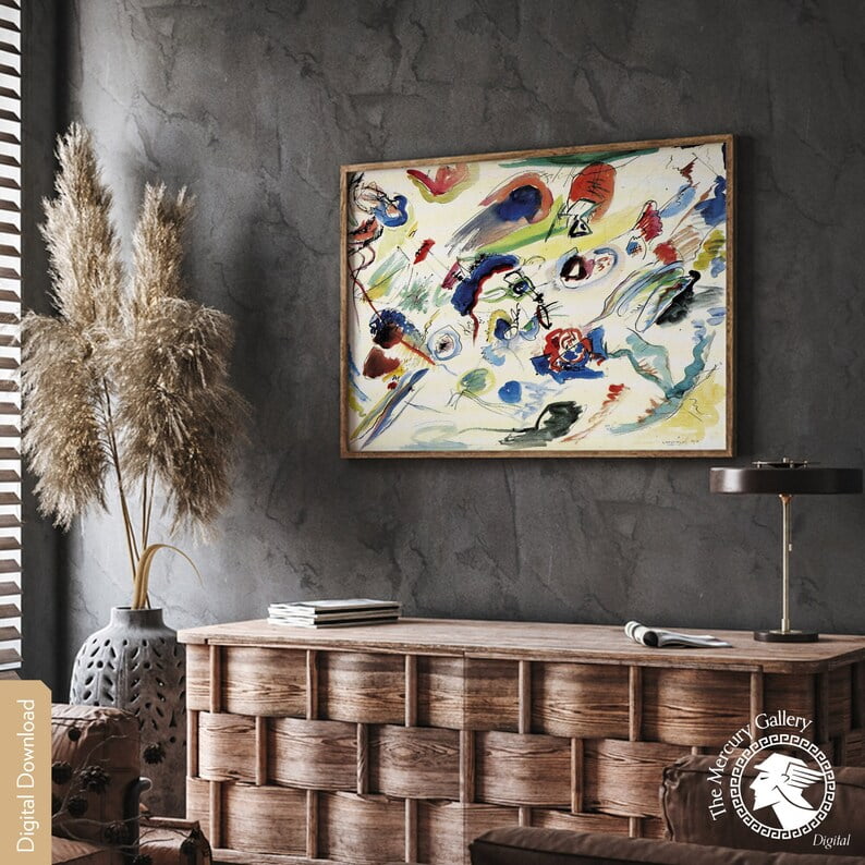 POSTER Wassily Kandinsky Poster, Untitled (First Abstract Watercolor ...