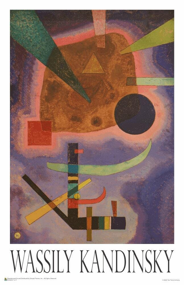 POSTER Wassily Kandinsky - Trois Elements Poster-12x18-UNFRAMED ...