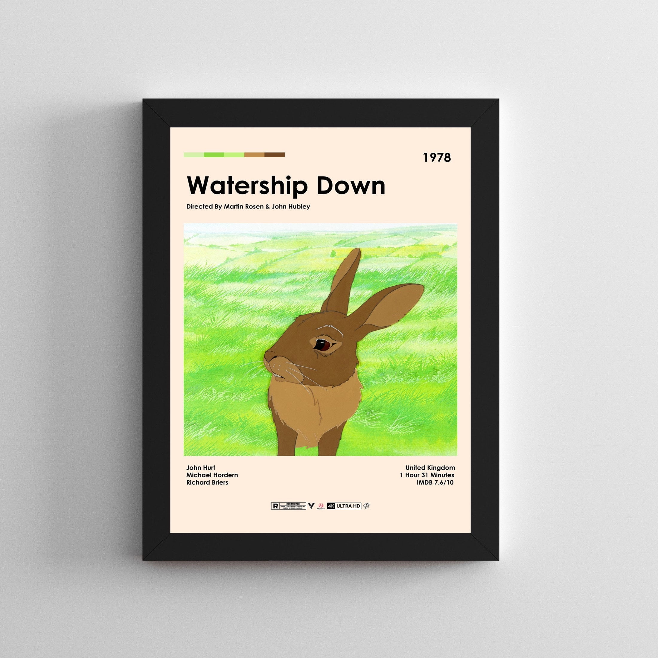 POSTER Watership Down 1978 Animated Film / Movie Poster Art -UNFRAMED ...