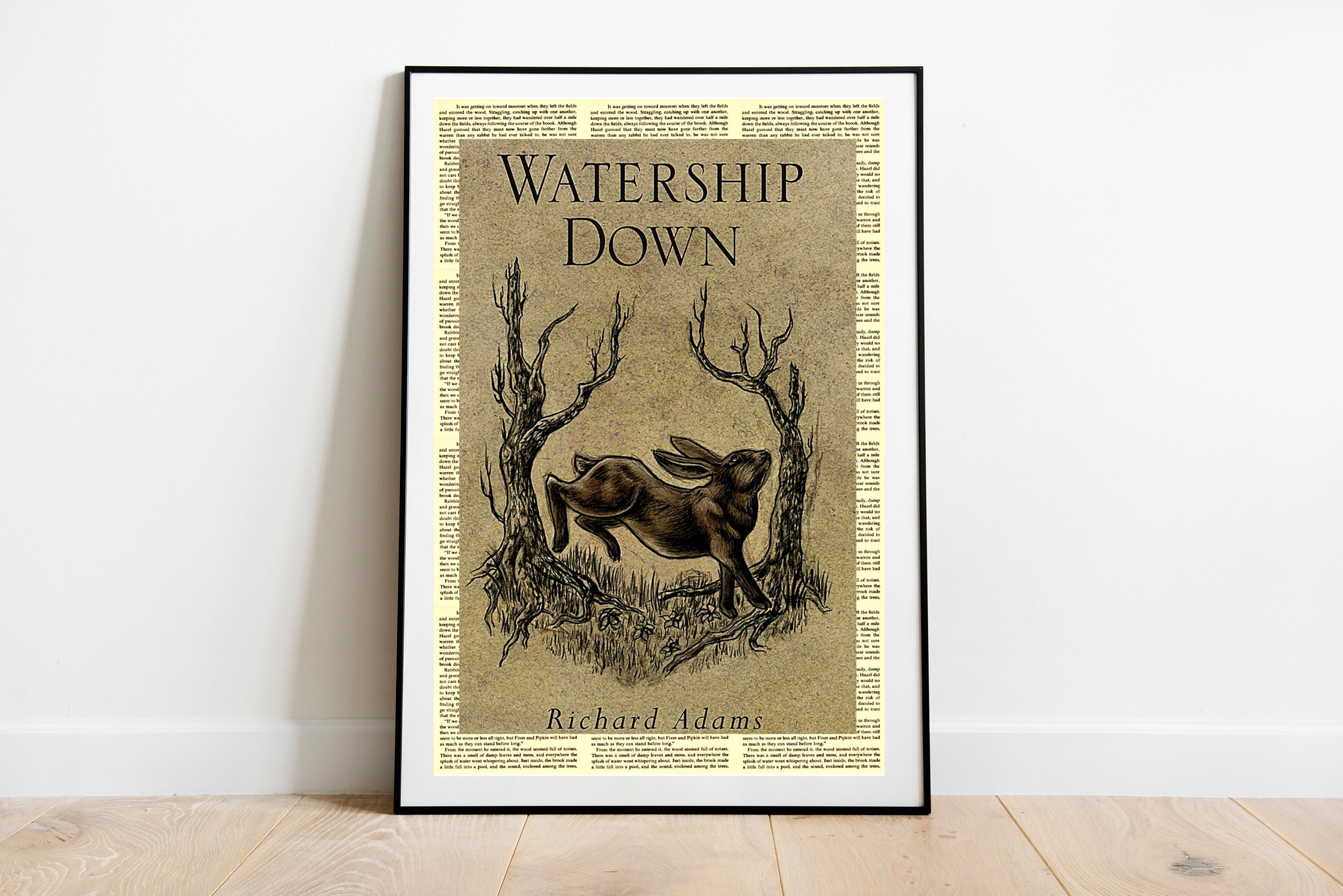 POSTER Watership Down Art Print, Richard Adams, Book Cover Design ...