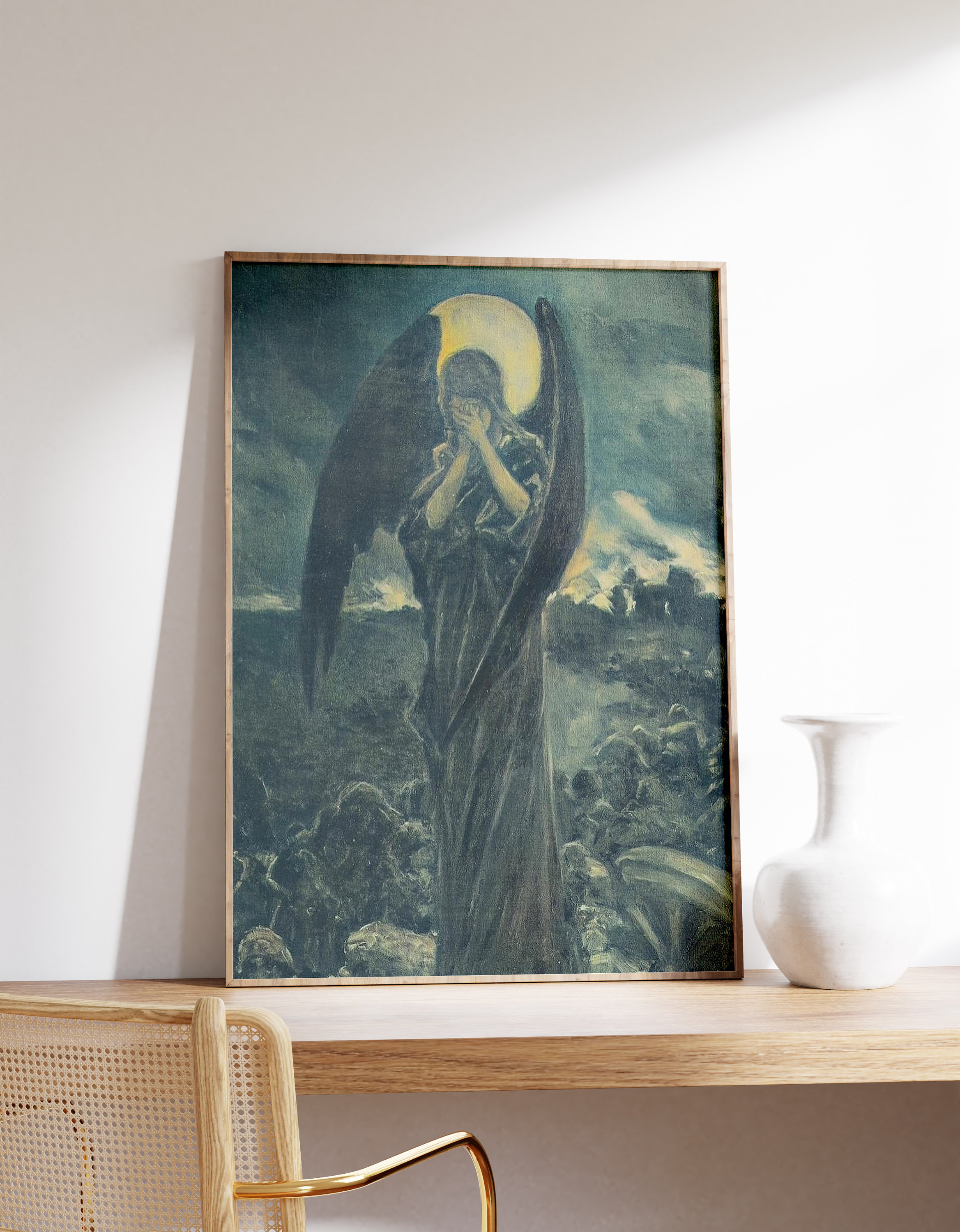 POSTER Weeping Angel By Wilhelm Kotarbinski, 1900 | Ethereal Art Print ...