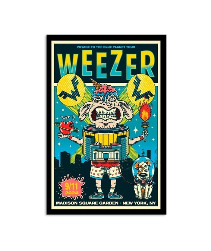 POSTER Weezer September 11 Madison Square Garden New York, NY Tour 2024 ...