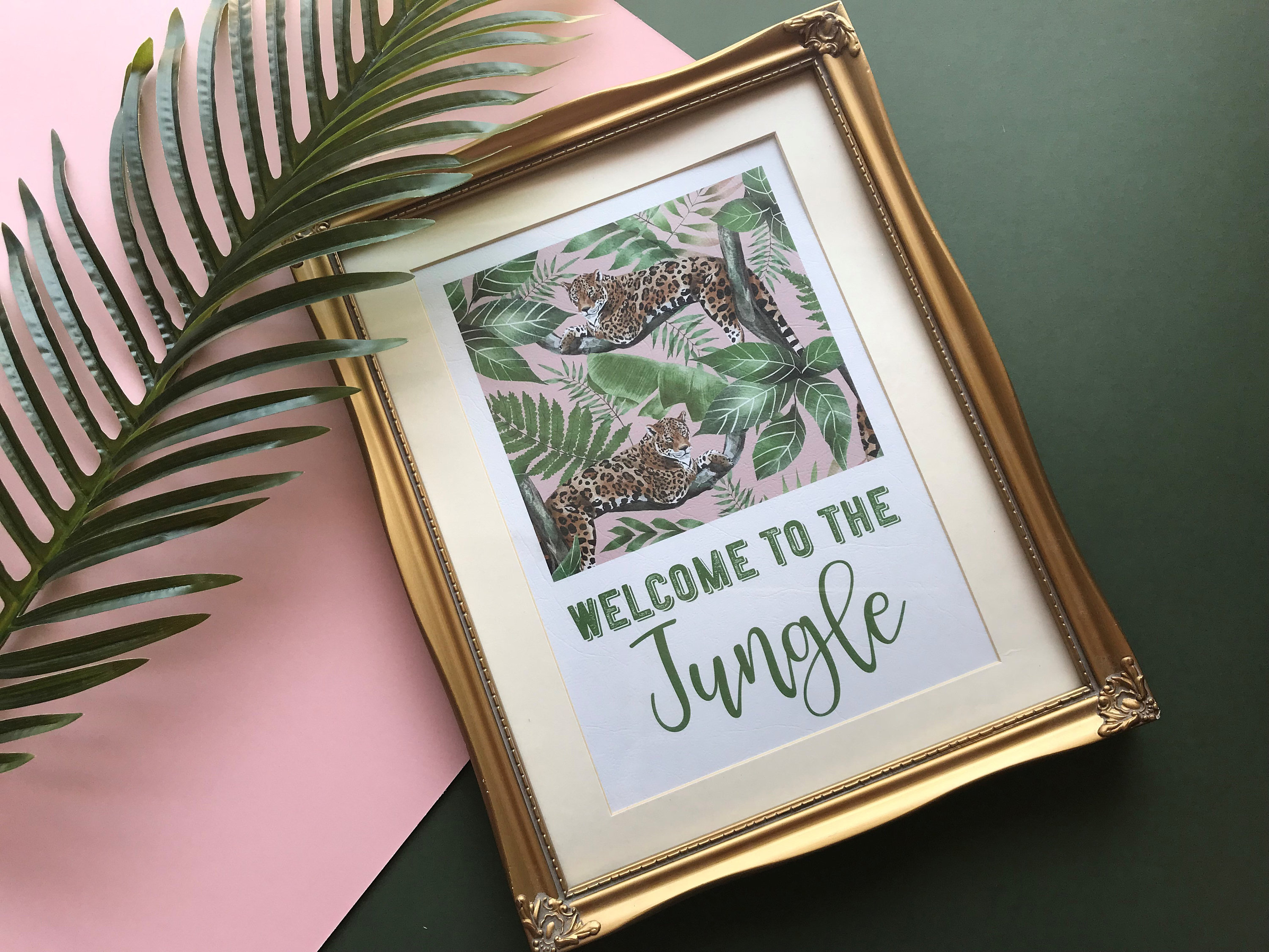 POSTER Welcome to the Jungle Print Poster Cheetah Tropical Home Decor ...