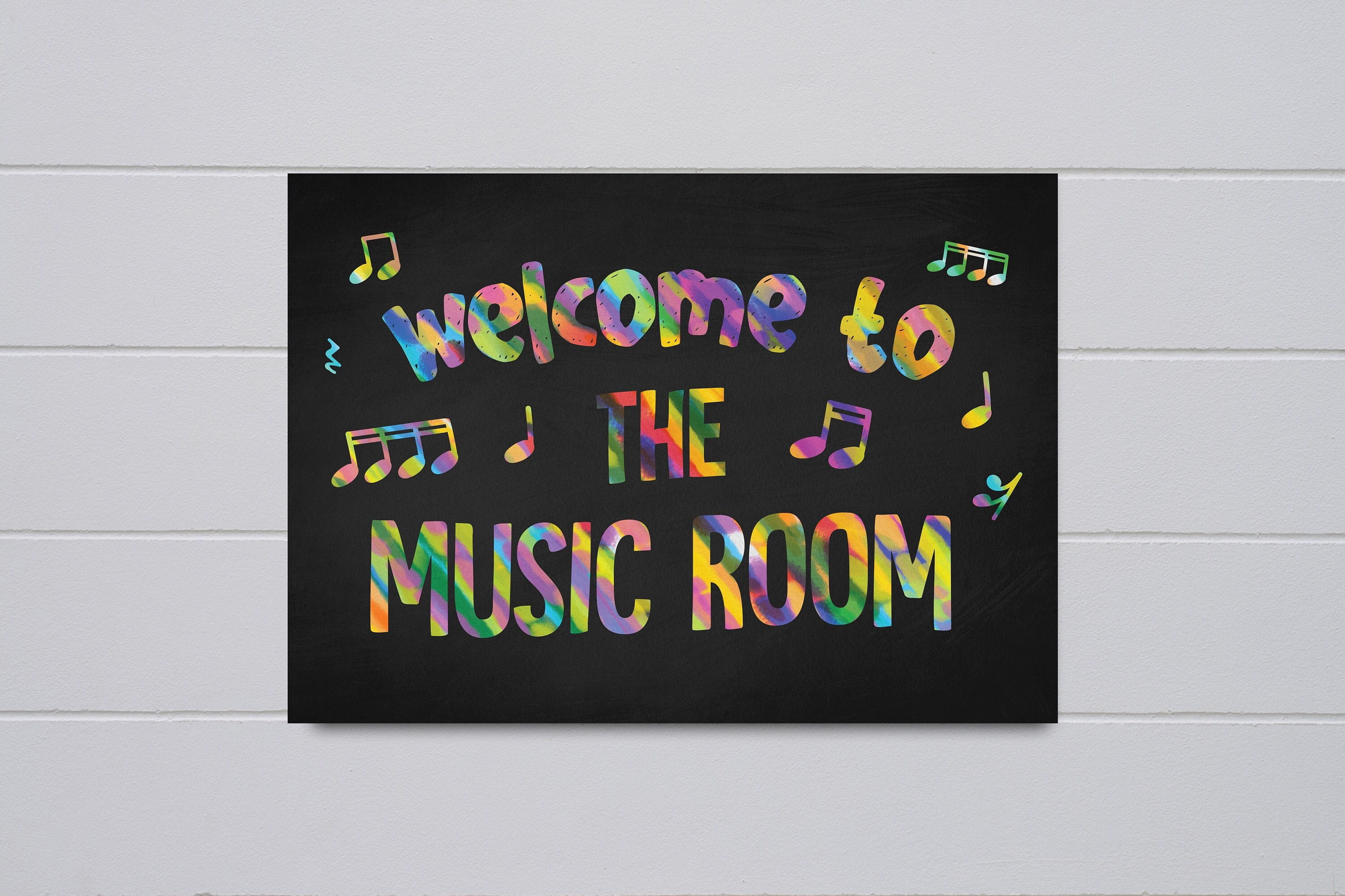 POSTER Welcome to the Music Room, music classroom poster, music teacher ...