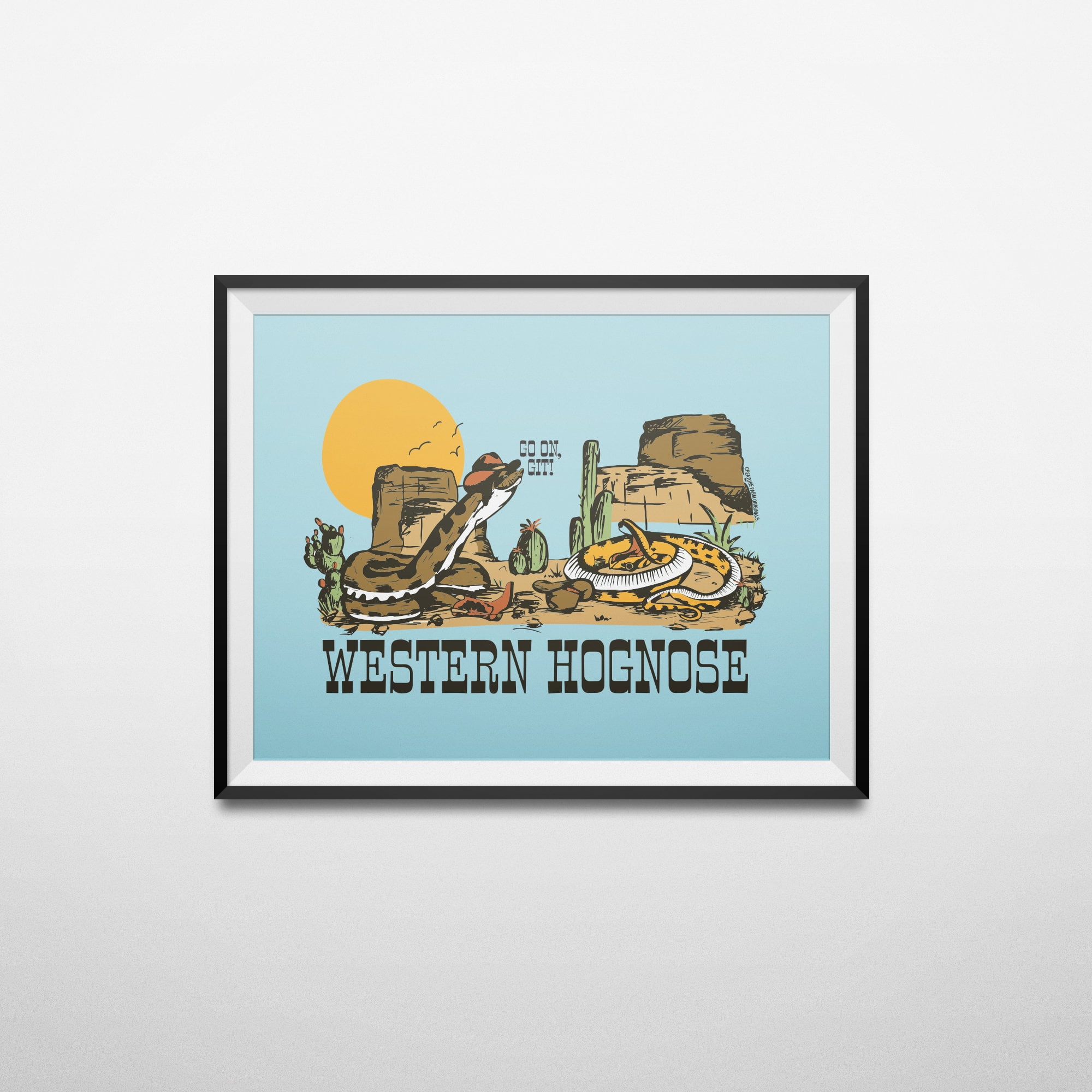 POSTER Western Hognose Snake Print | Art for Reptile Lovers Funny ...