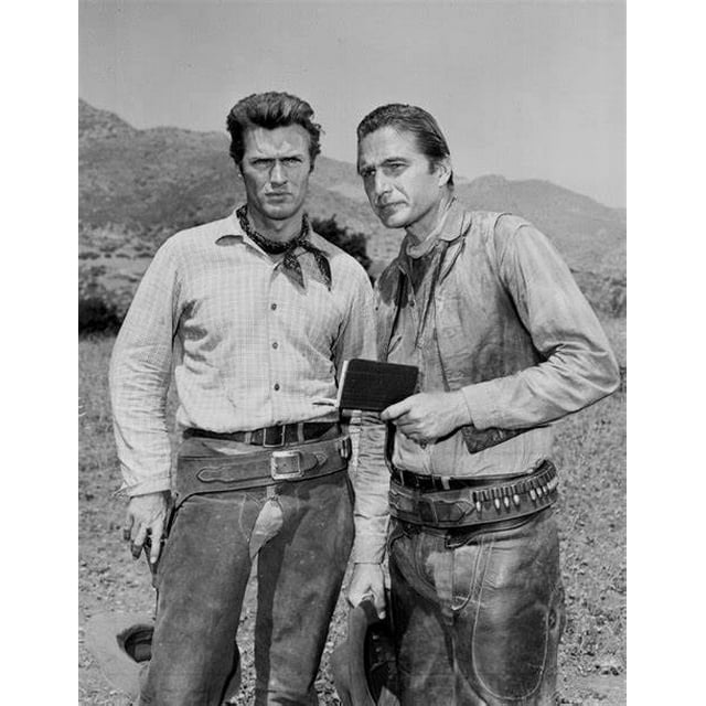 POSTER Western Rawhide Eastwood TV Studio Photo Print Vintage Poster ...
